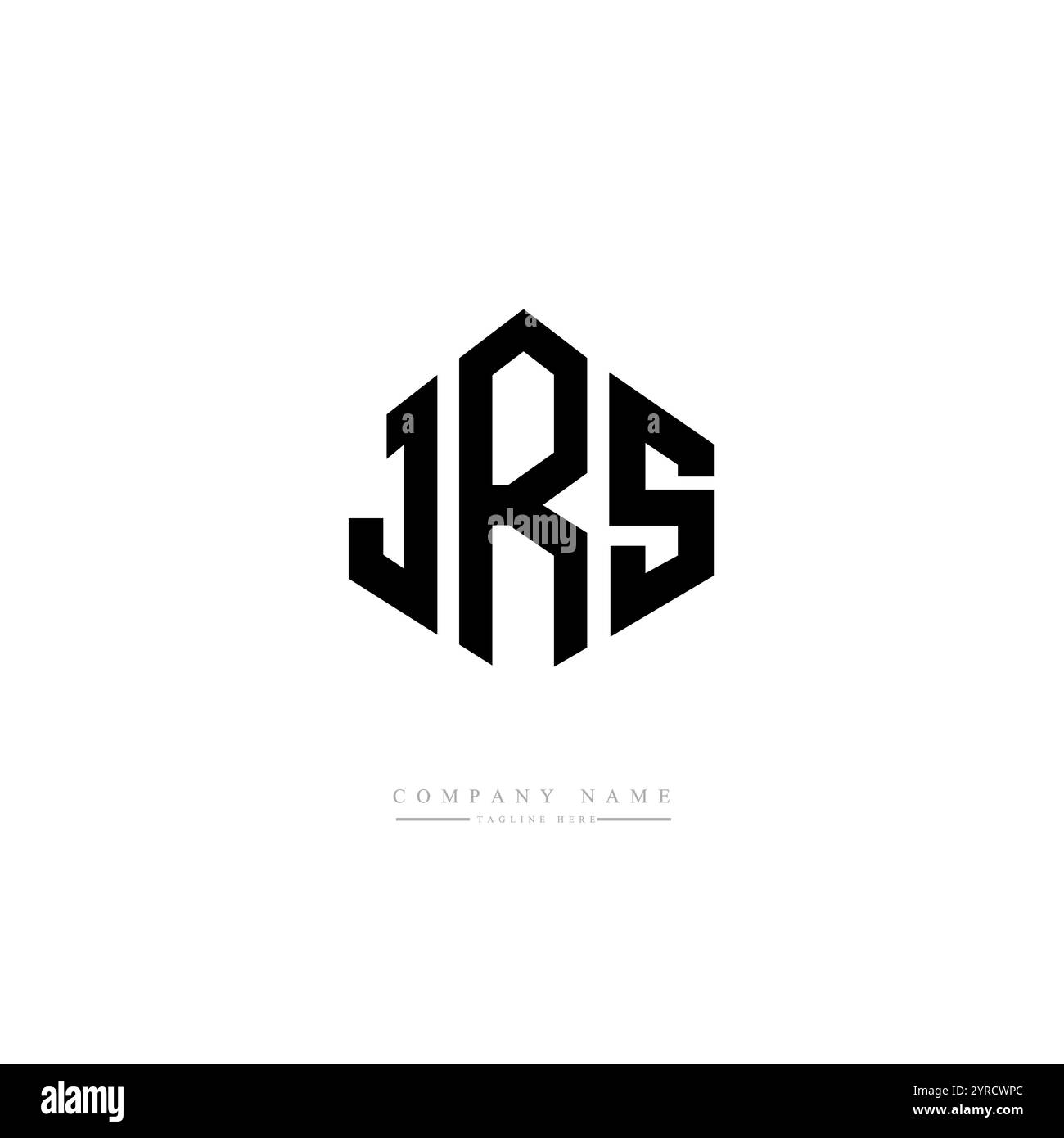 JRS letter logo design with polygon shape. JRS polygon and cube shape ...