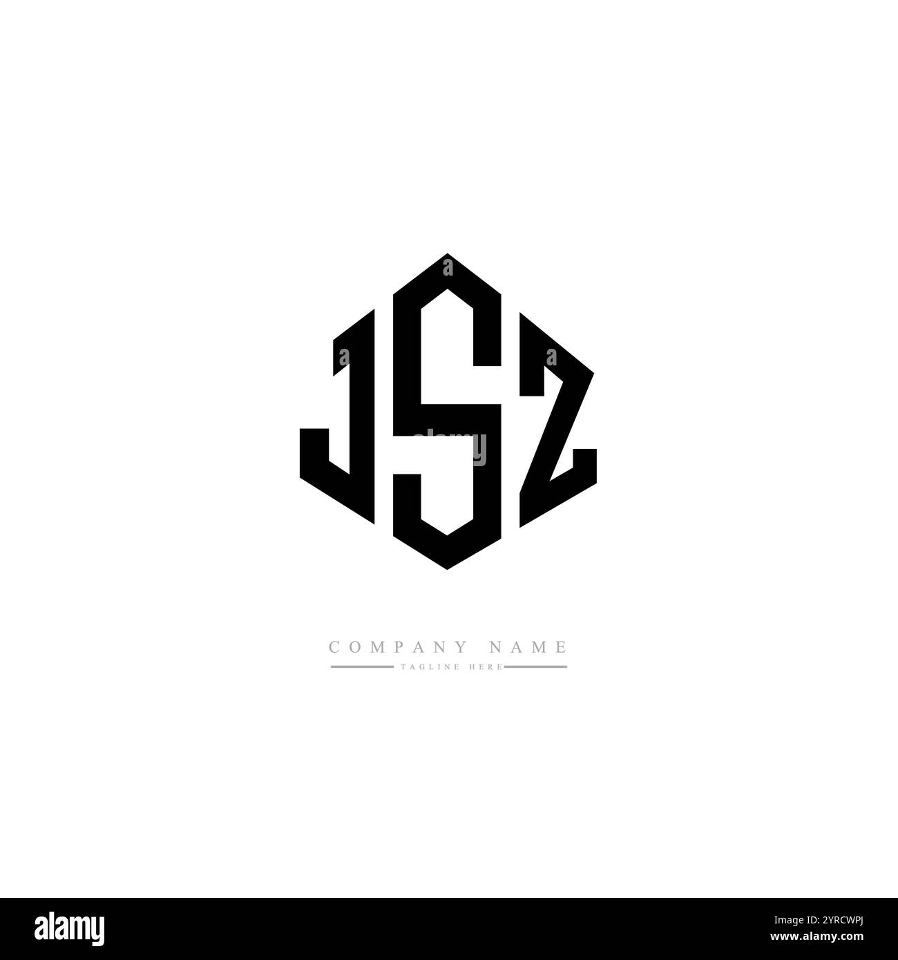 JSZ letter logo design with polygon shape. JSZ polygon and cube shape ...