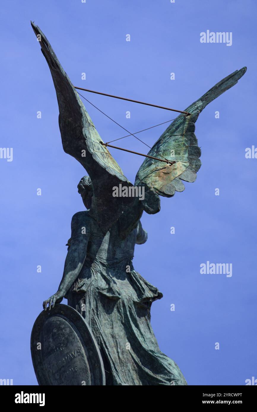 Detail of the main Sculpture of Quadriga of Unity the summit of one of ...