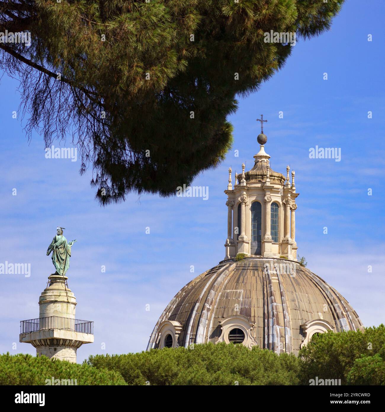 Dome of the Church of the Most Holy Name of Mary built in baroque style ...
