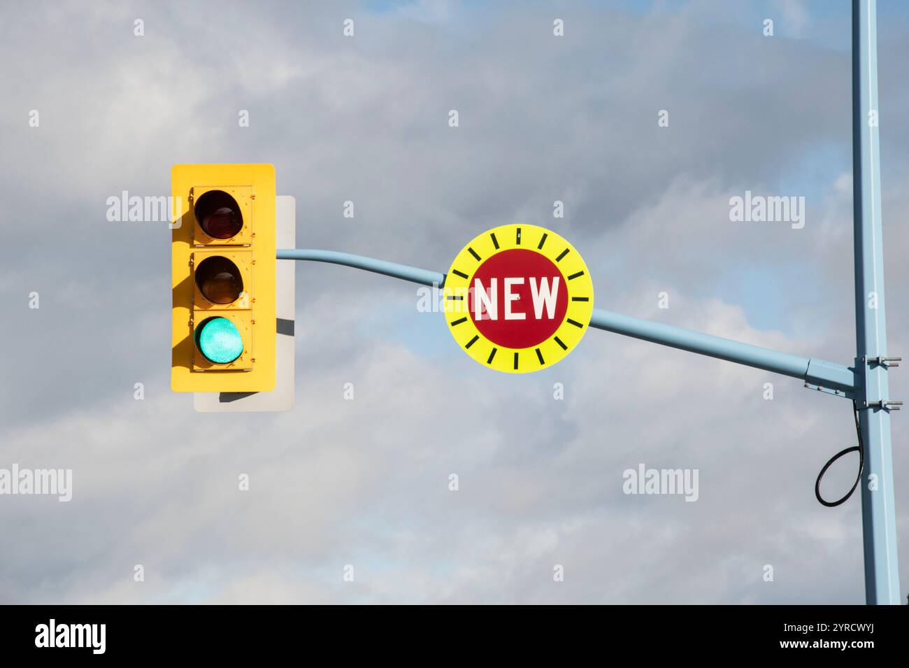 New sign on newly installed traffic light on Innisfil Beach Road in ...