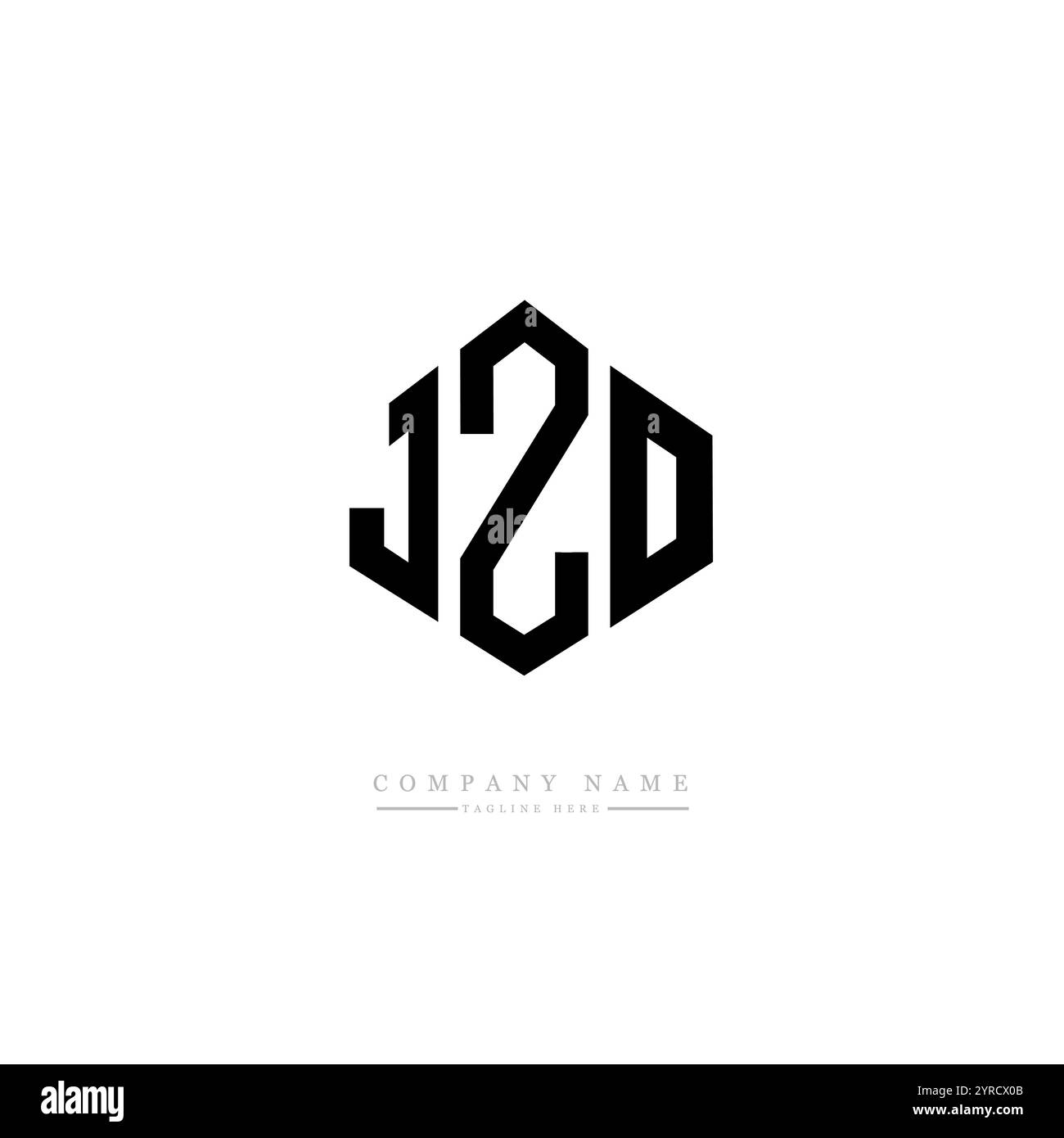 JZO letter logo design with polygon shape. JZO polygon and cube shape ...