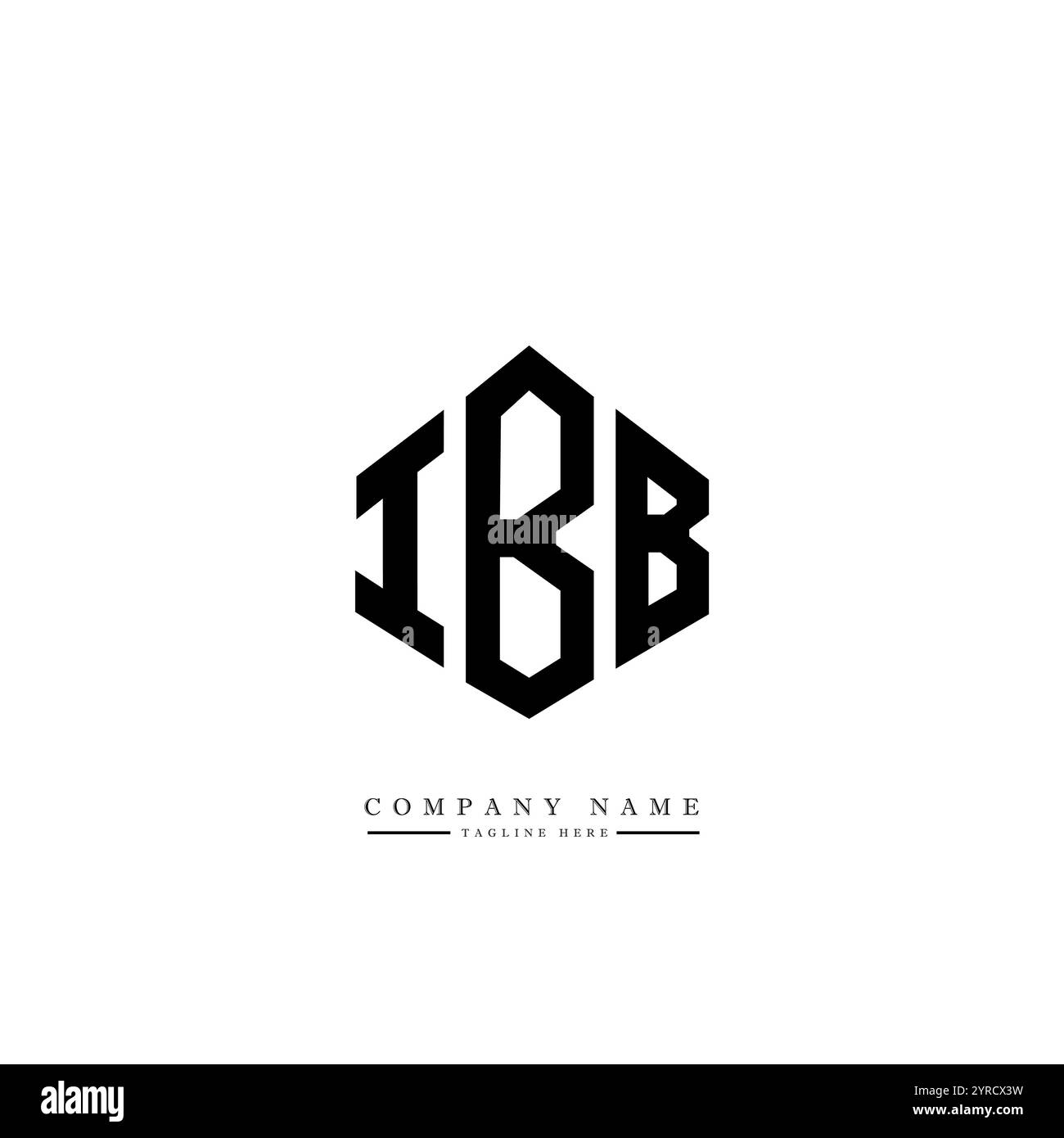 IBB letter logo design with polygon shape. IBB polygon and cube shape ...