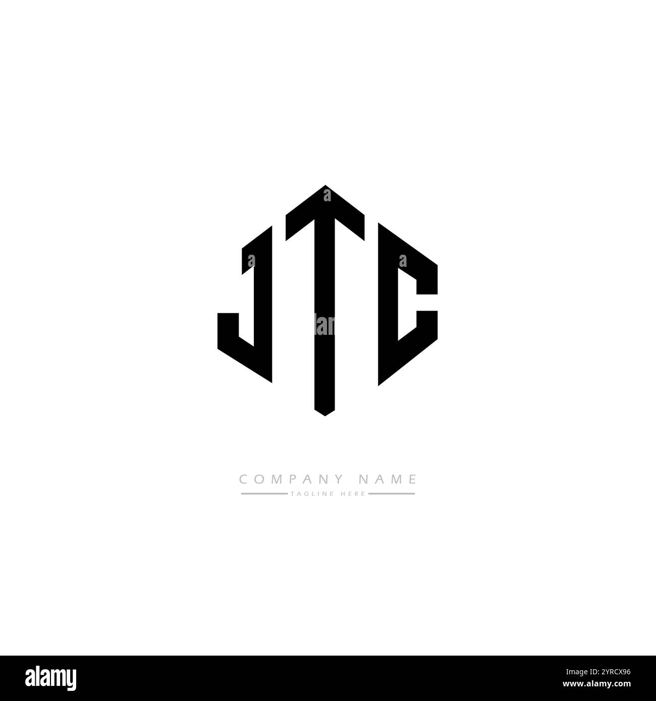 JTC letter logo design with polygon shape. JTC polygon and cube shape ...