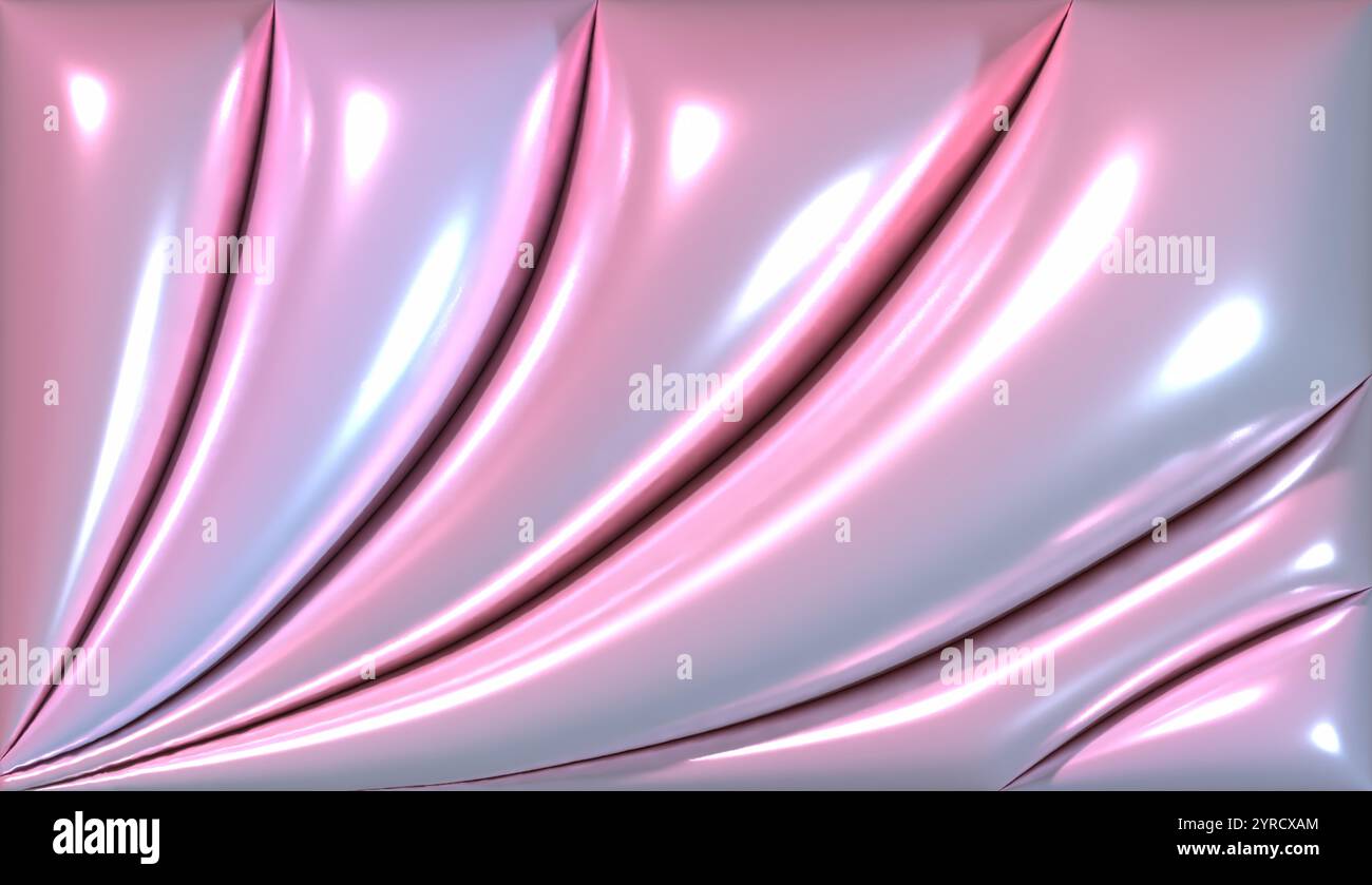 Inflated pink glitter waves, 3D rendering illustration Stock Photo - Alamy