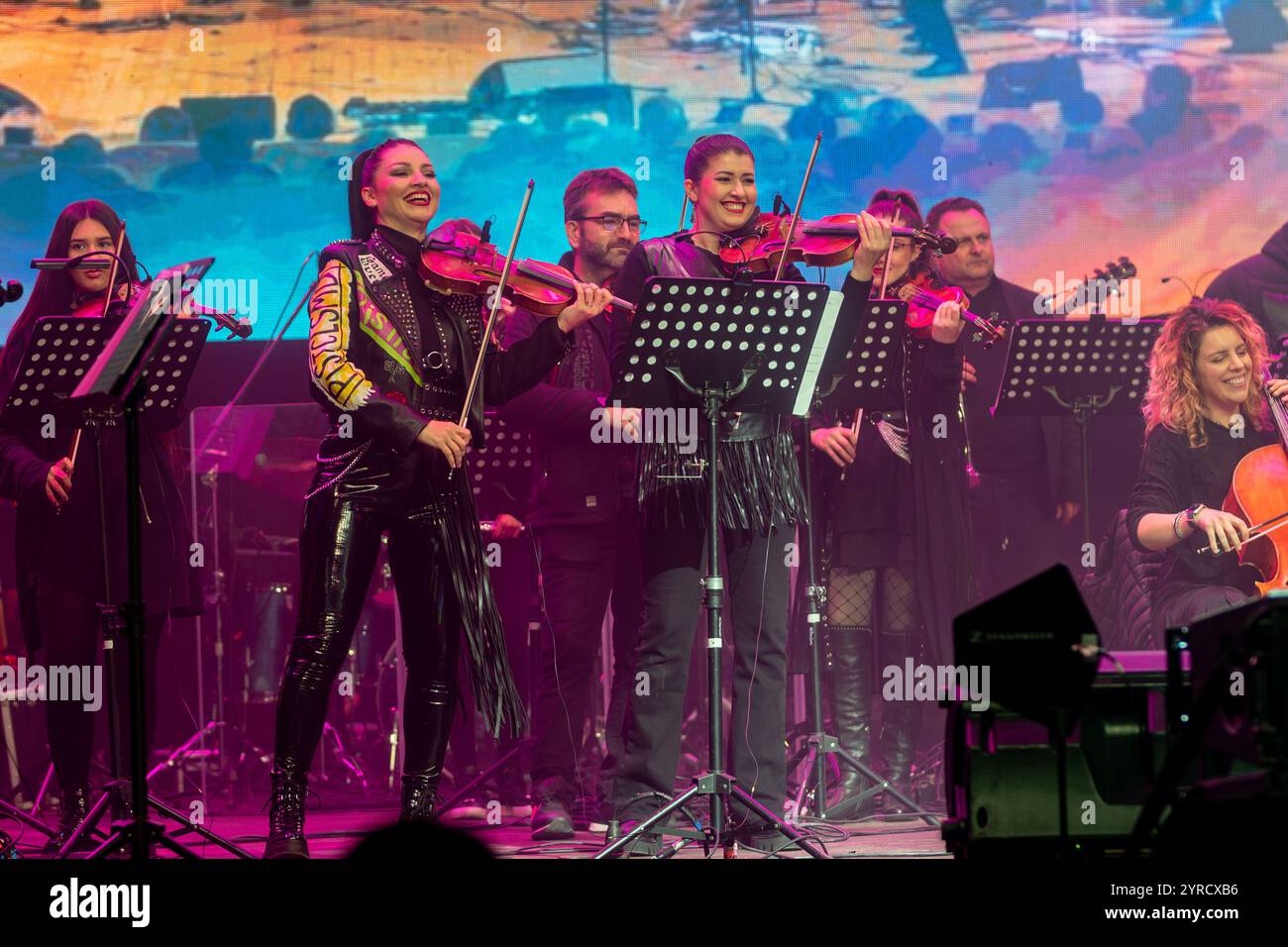 December -01-2024 -Bucharest Romania- String concert with a rock theme ...
