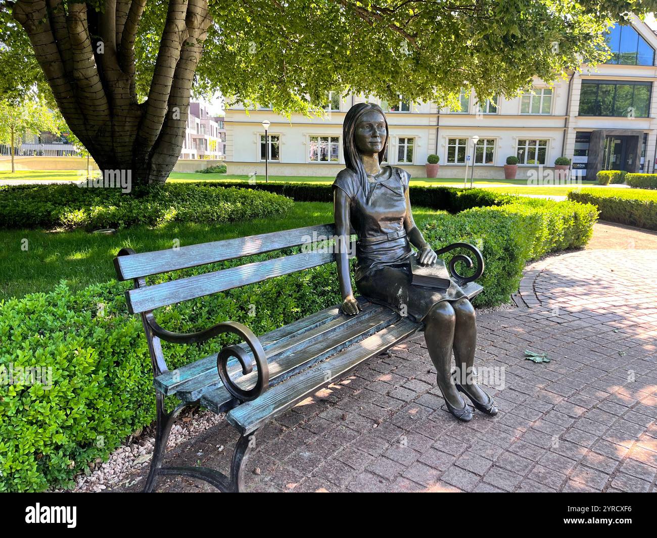 Françoise Sagan, bench, sculpture, Oliwa Park, Park Oliwski, memorial ...