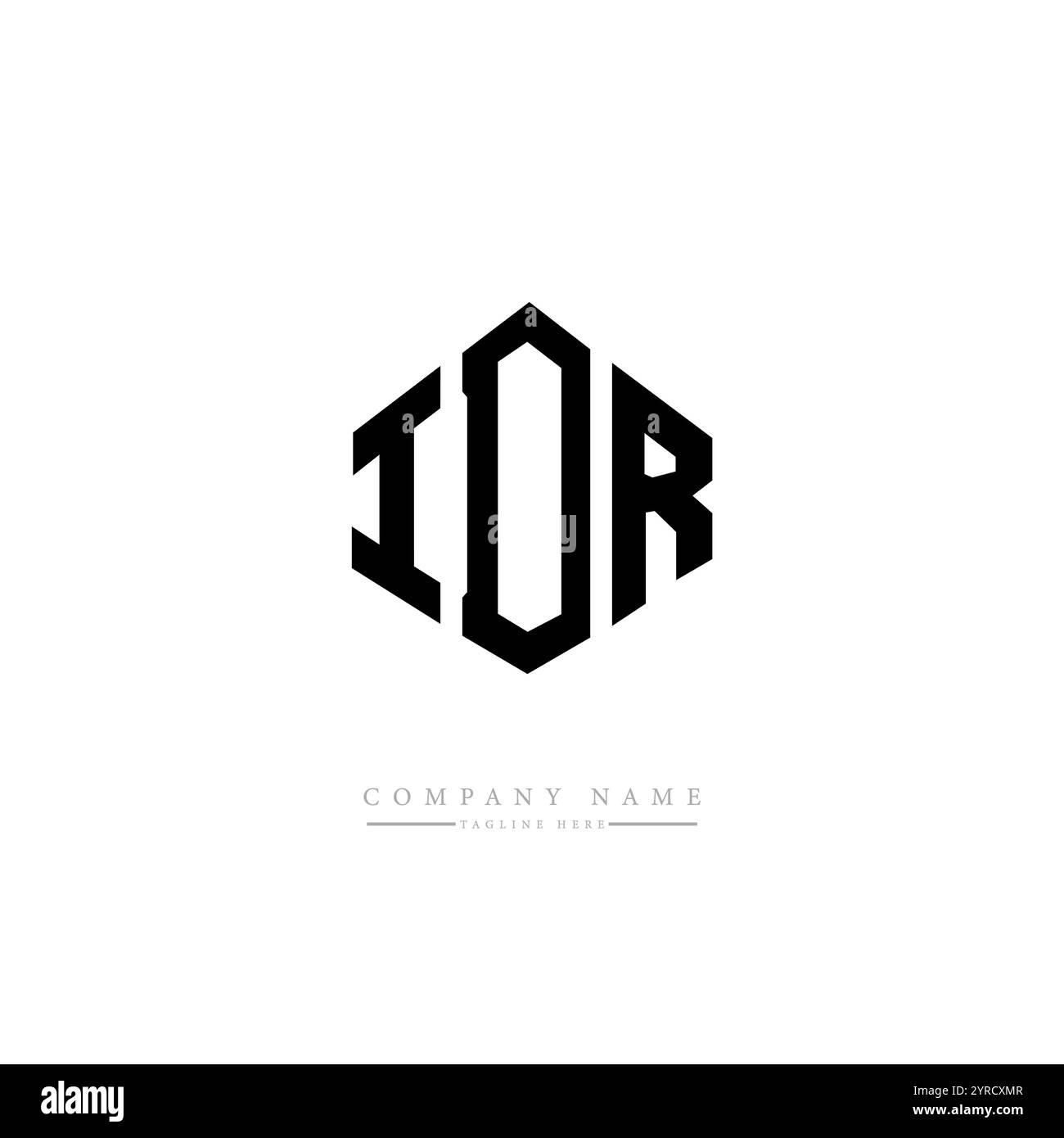 IDR letter logo design with polygon shape. IDR polygon and cube shape ...