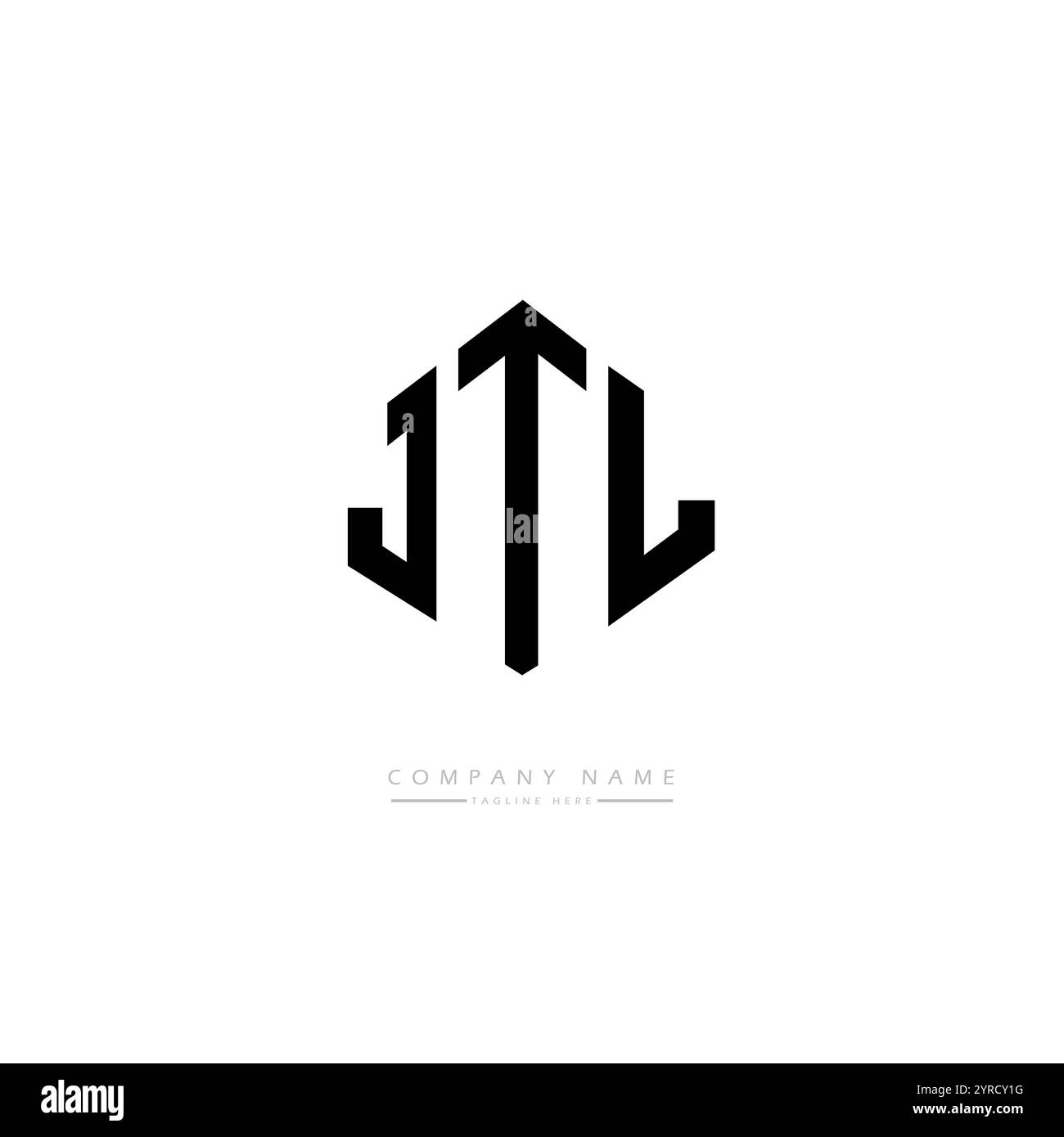 JTL letter logo design with polygon shape. JTL polygon and cube shape ...