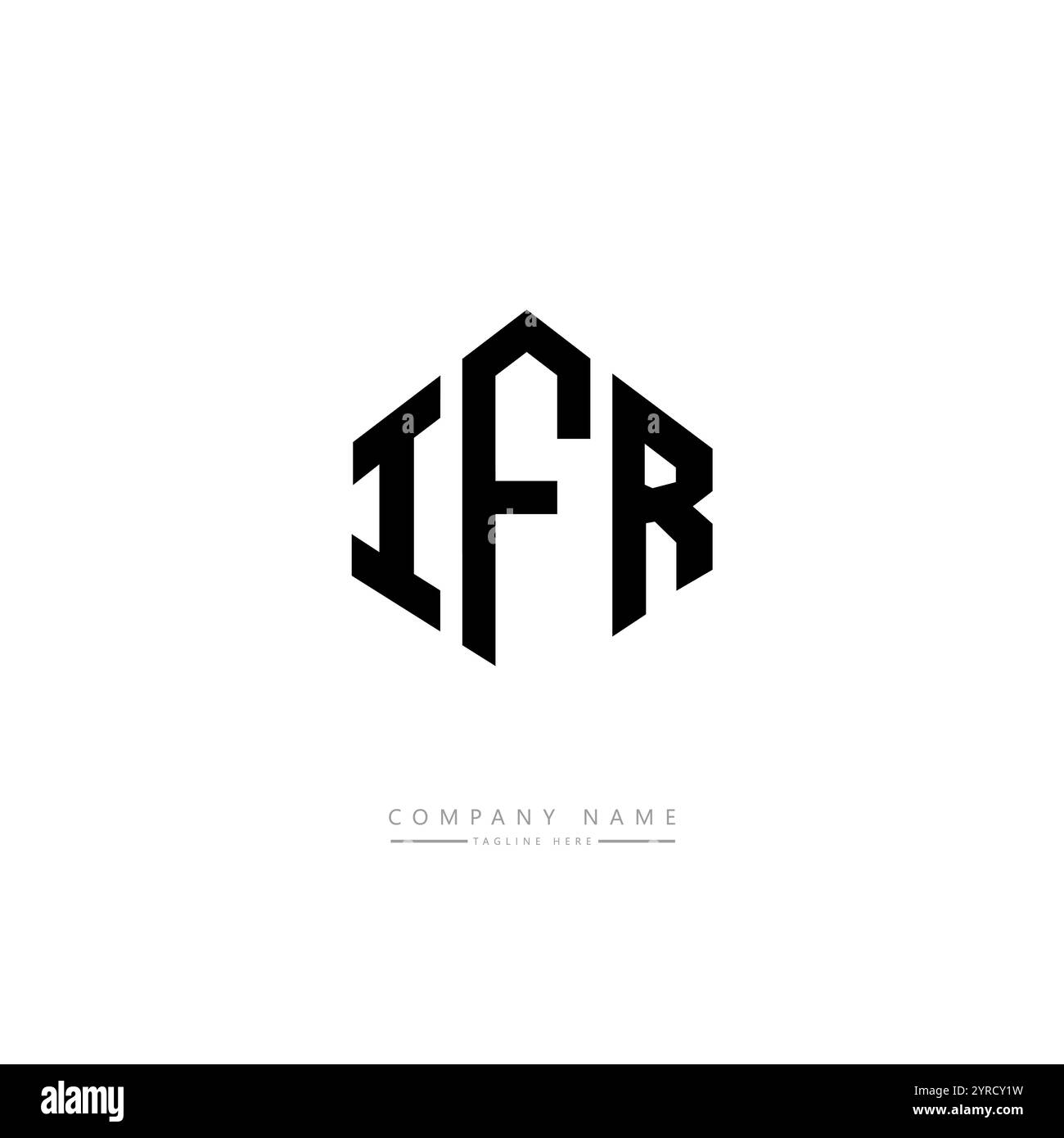 IFR letter logo design with polygon shape. IFR polygon and cube shape ...