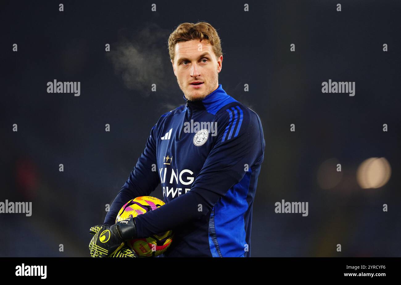 Leicester City goalkeeper Daniel Iversen during the Premier League ...