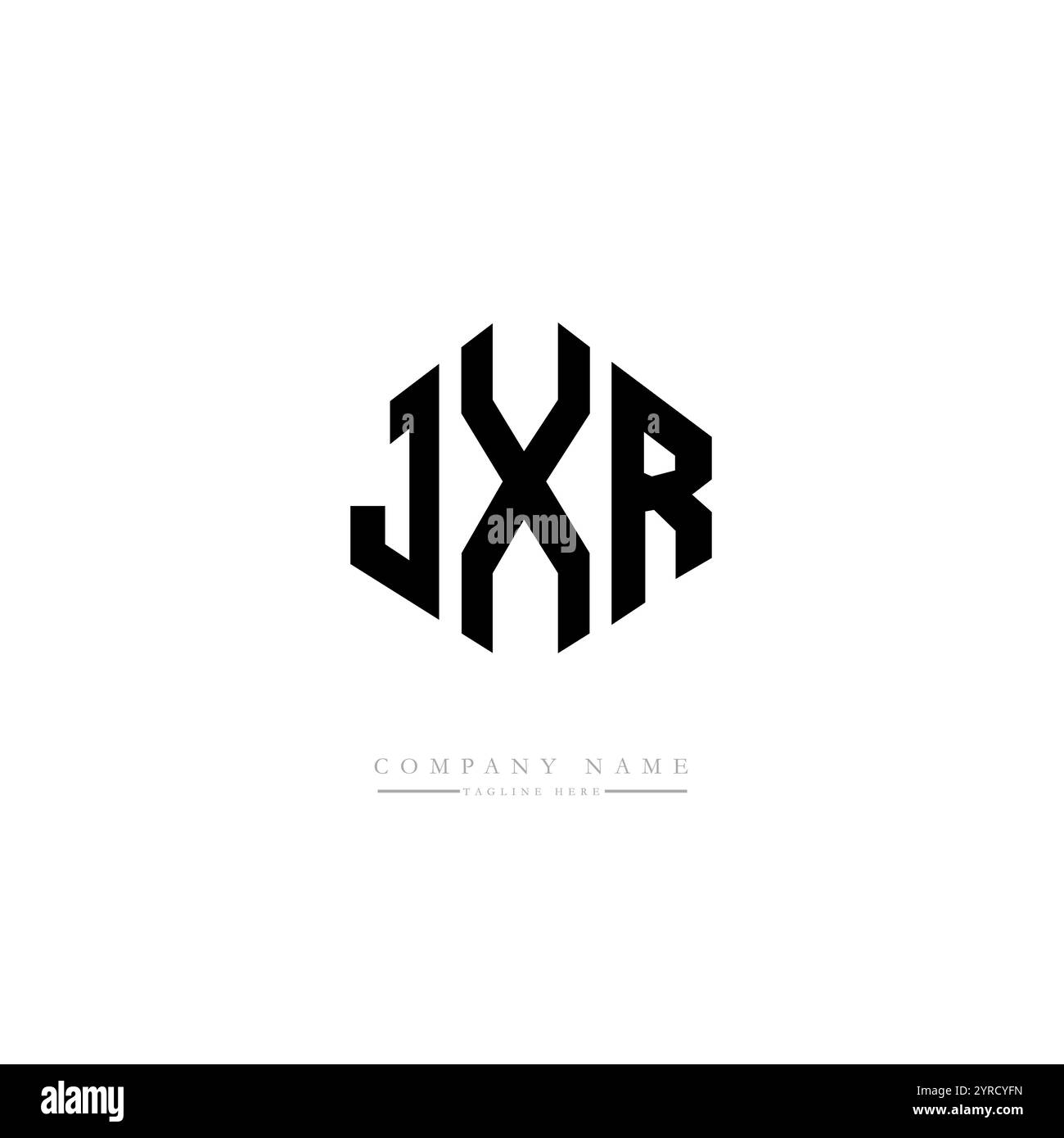 JXR letter logo design with polygon shape. JXR polygon and cube shape ...