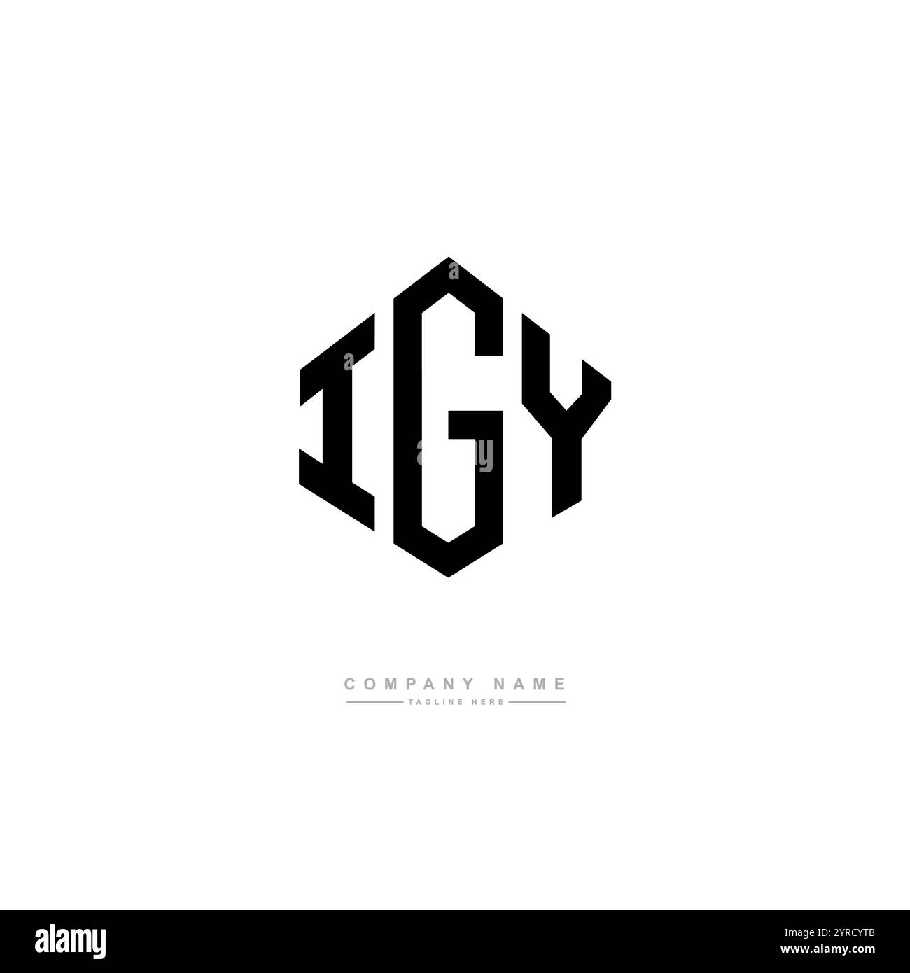 IGY letter logo design with polygon shape. IGY polygon and cube shape ...