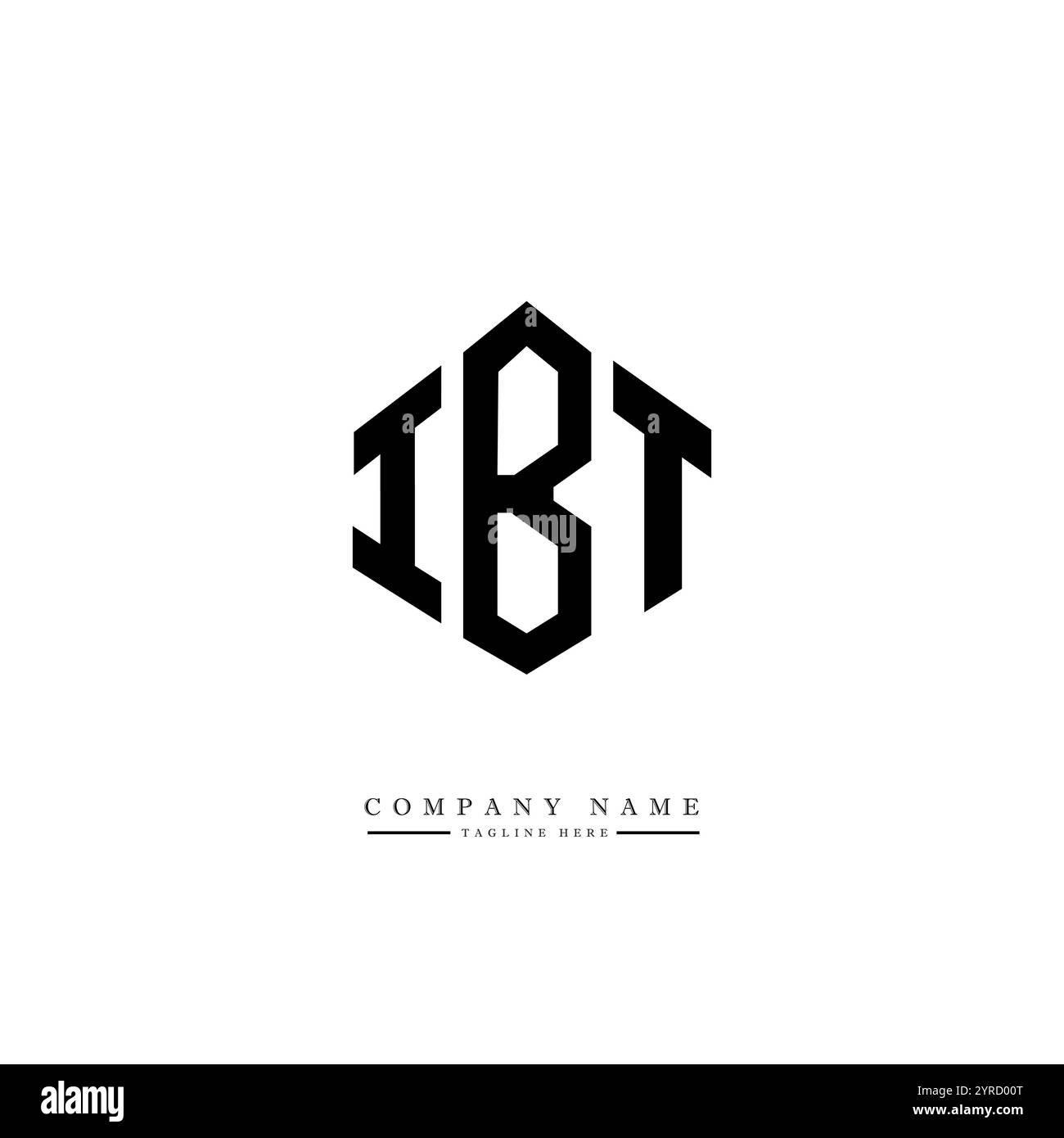 IBT letter logo design with polygon shape. IBT polygon and cube shape ...