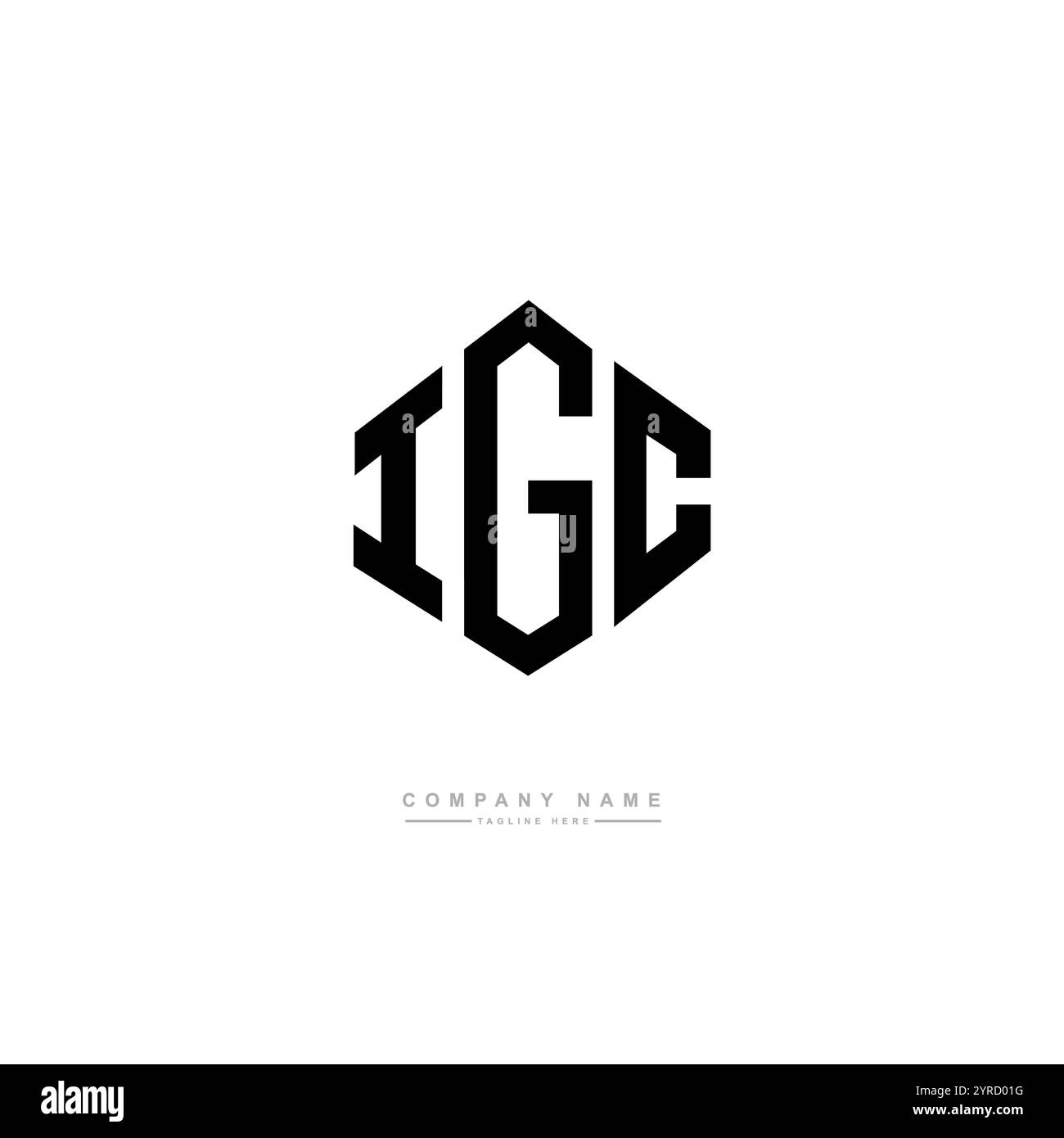 IGC letter logo design with polygon shape. IGC polygon and cube shape ...