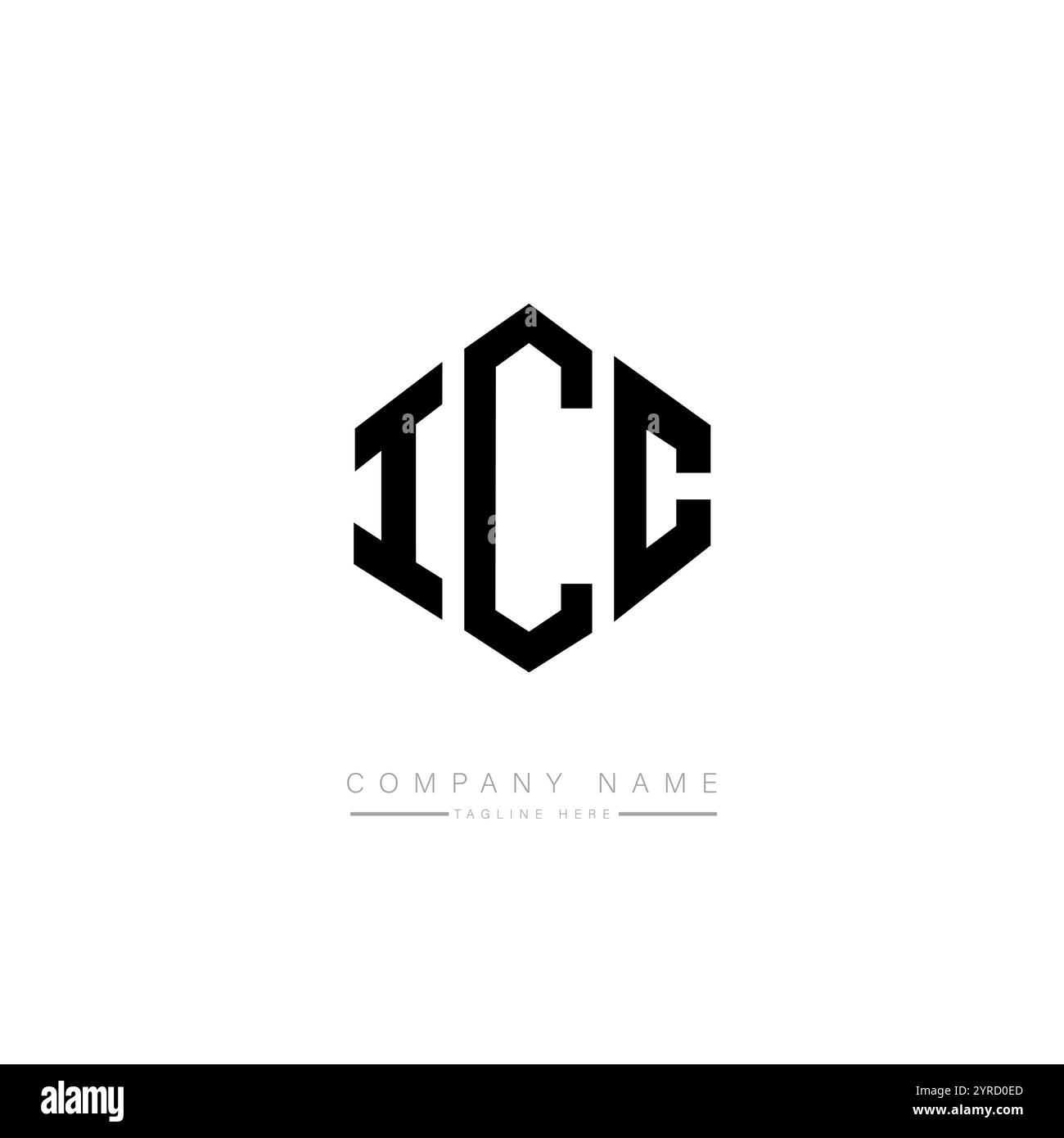 ICC letter logo design with polygon shape. ICC polygon and cube shape ...