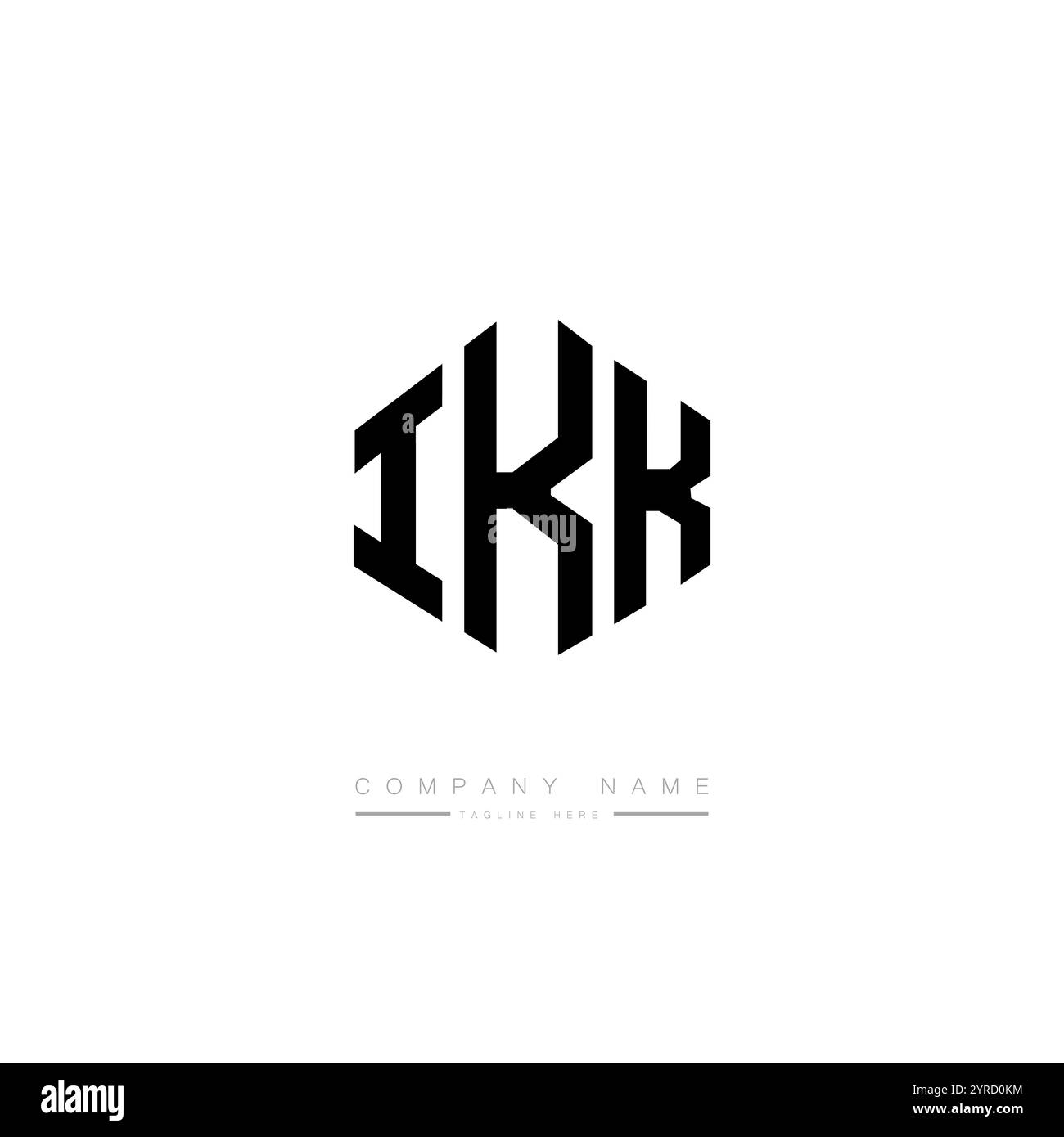 IKK letter logo design with polygon shape. IKK polygon and cube shape ...