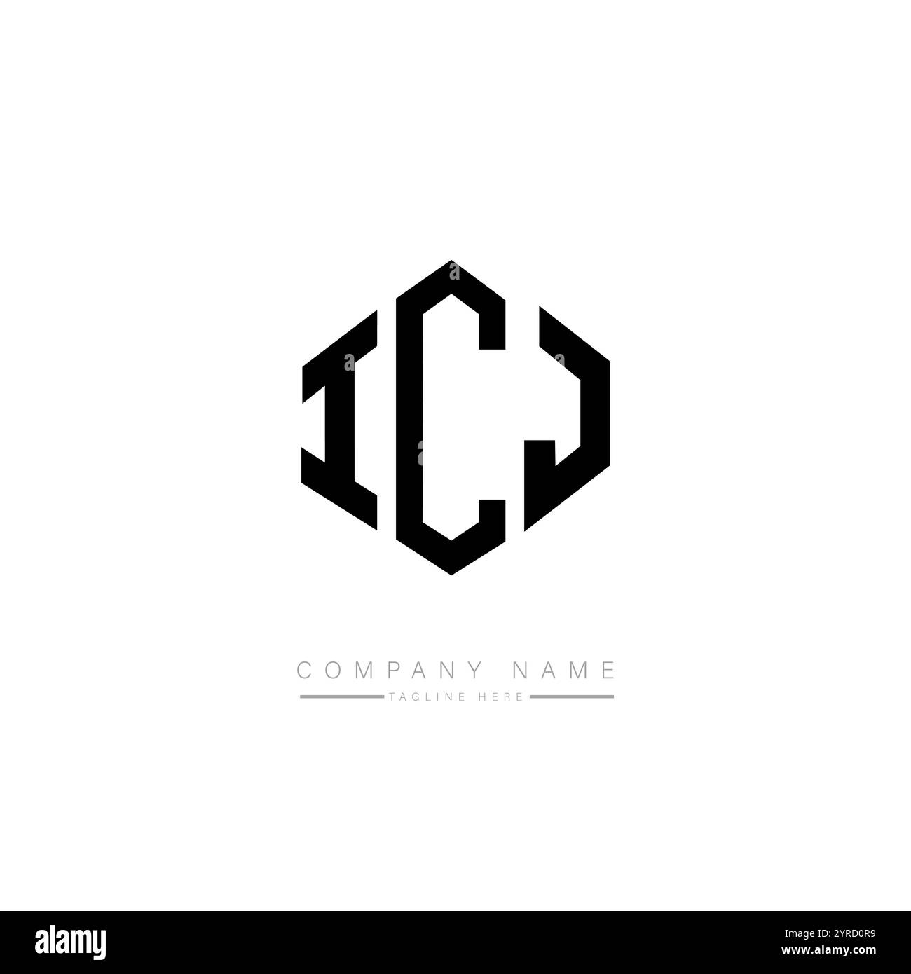 ICJ letter logo design with polygon shape. ICJ polygon and cube shape ...