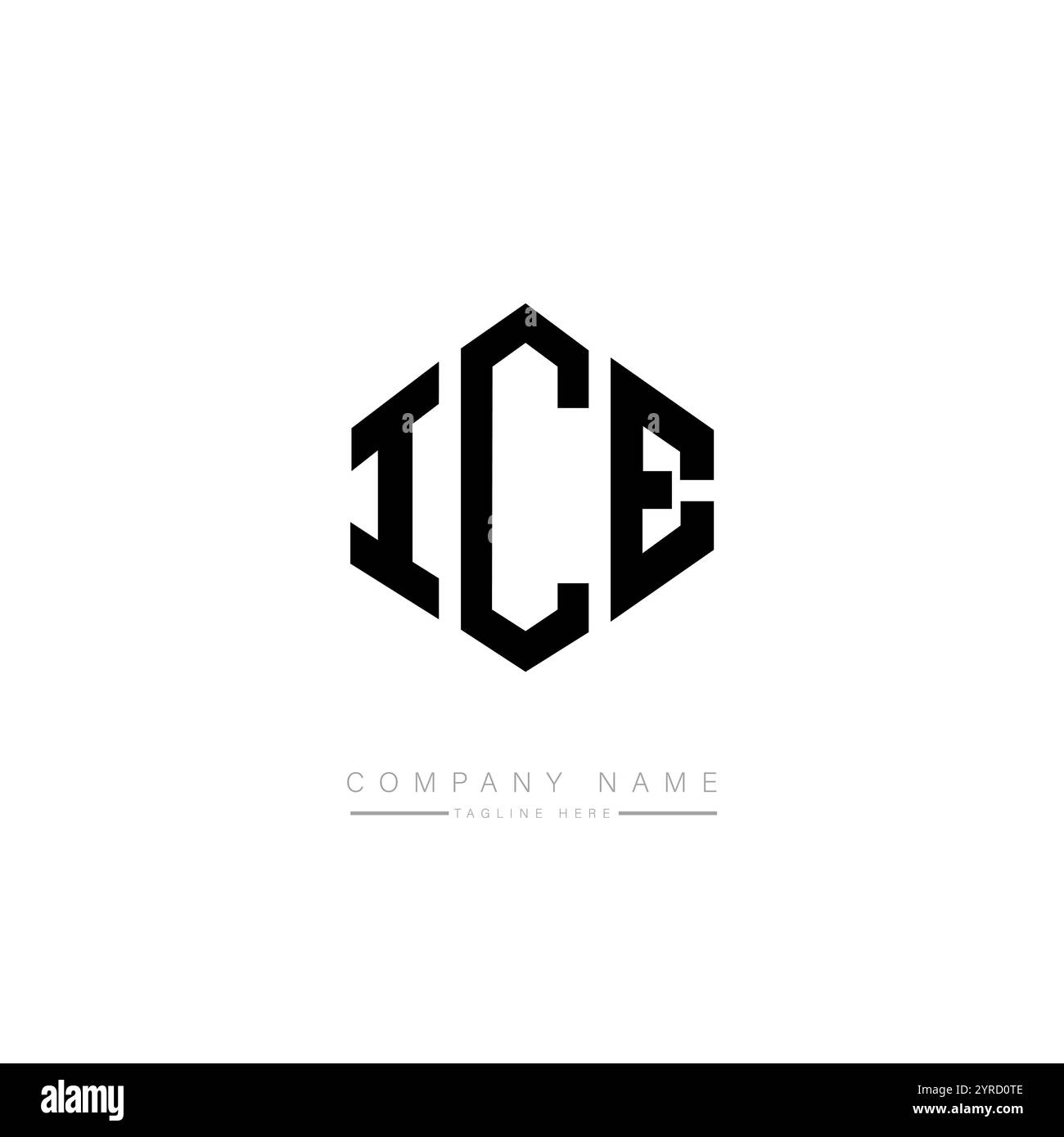 ICE letter logo design with polygon shape. ICE polygon and cube shape ...