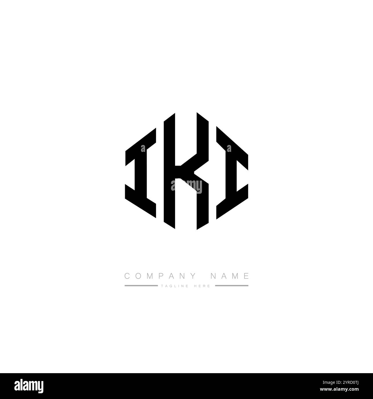 IKI letter logo design with polygon shape. IKI polygon and cube shape ...