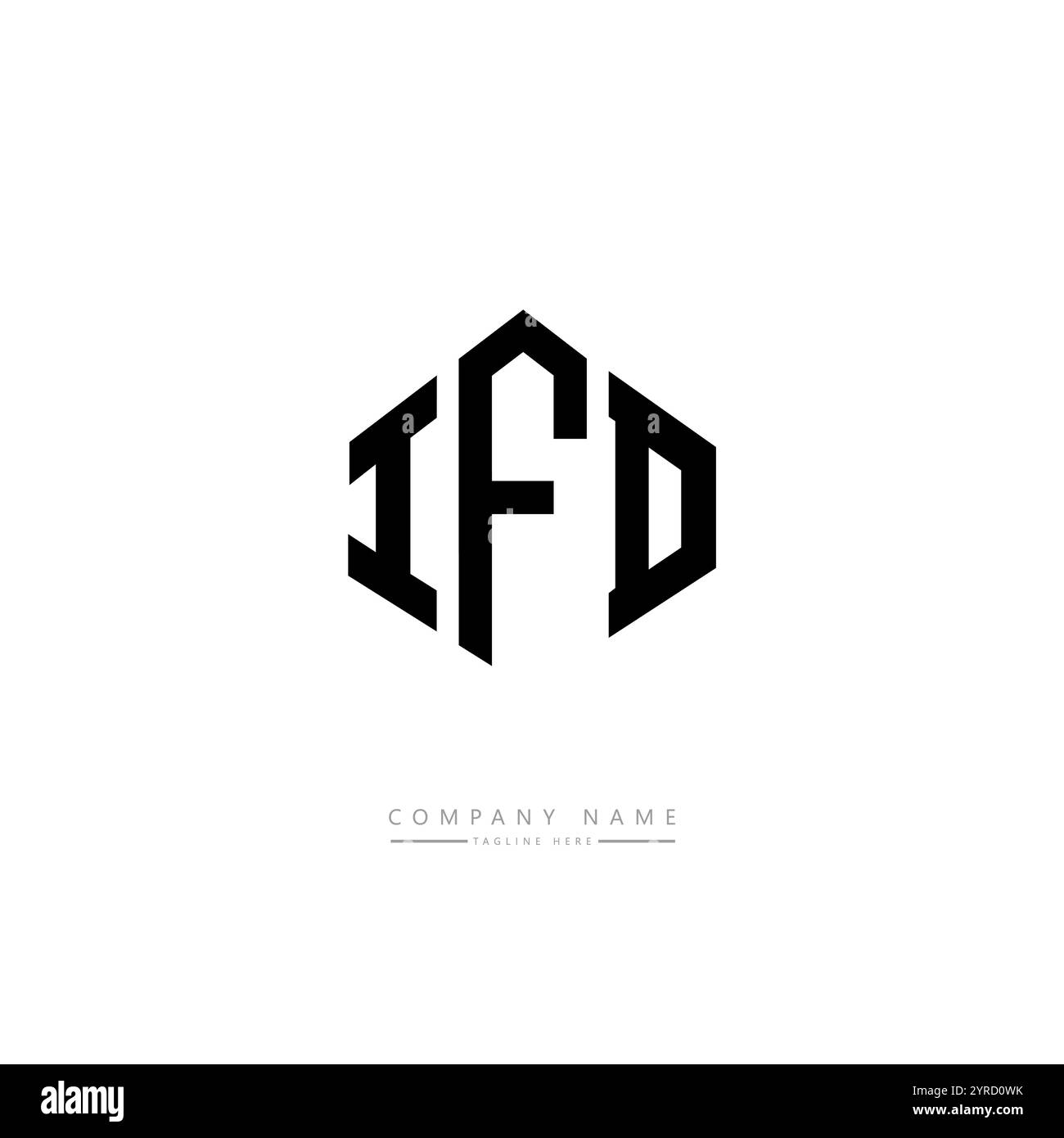 IFD letter logo design with polygon shape. IFD polygon and cube shape ...