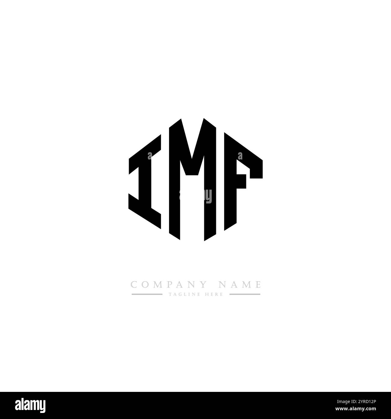 IMF letter logo design with polygon shape. IMF polygon and cube shape ...