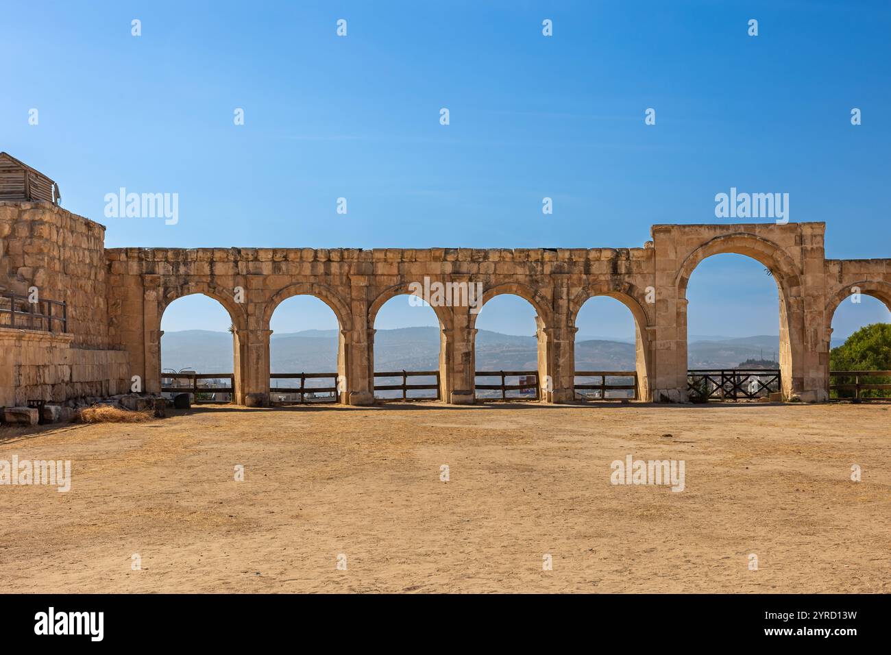 Ancient Hippodrome and roman ruins of Jerash, Jordan. Horizontally ...