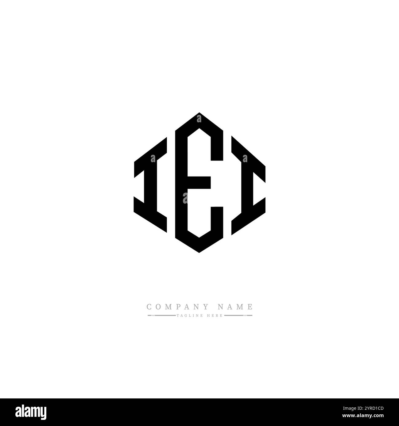 Iei Letter Logo Design With Polygon Shape Iei Polygon And Cube Shape