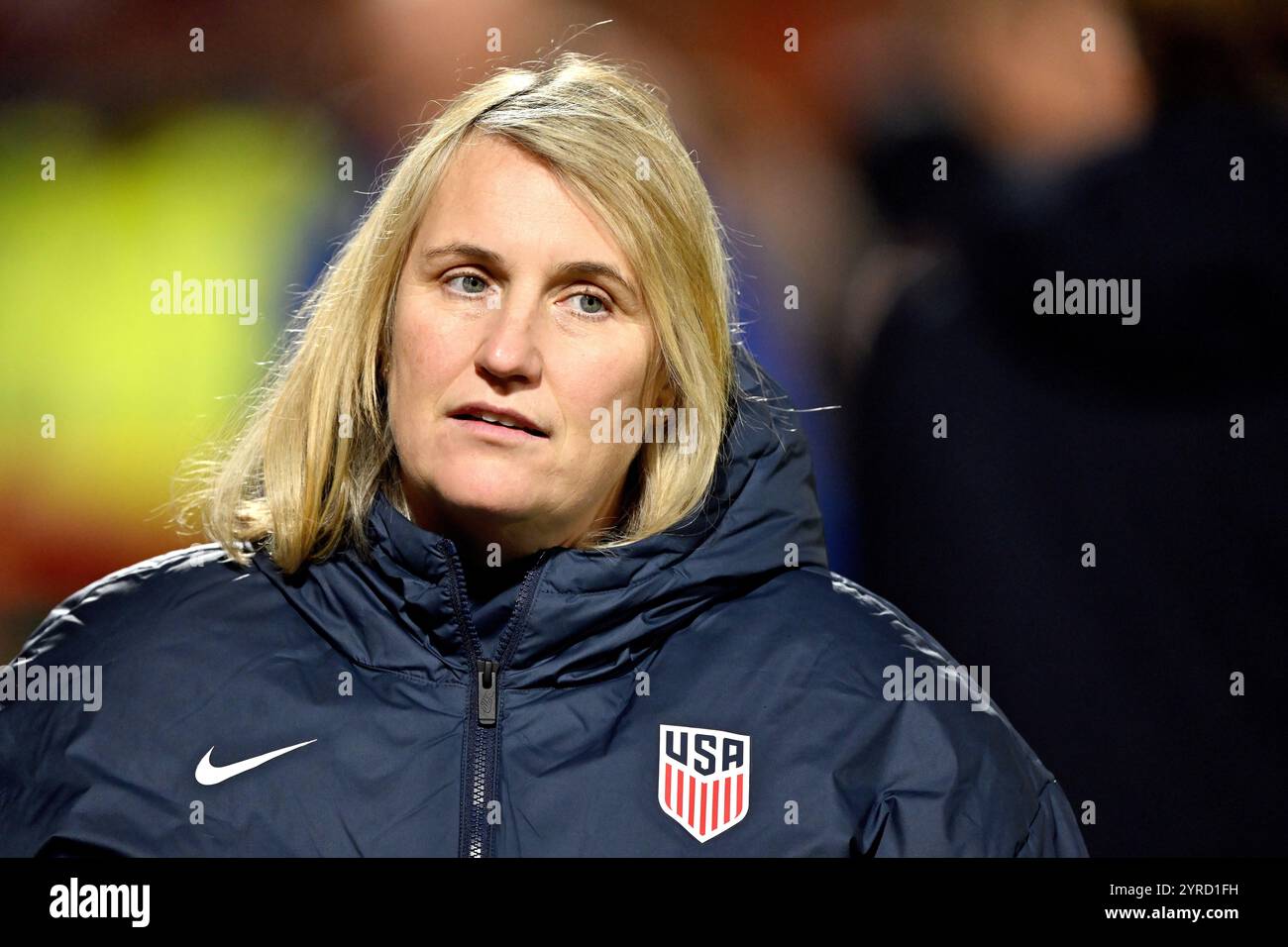 DEN HAAG - USA coach Emma Hayes prior to the friendly Interland match ...
