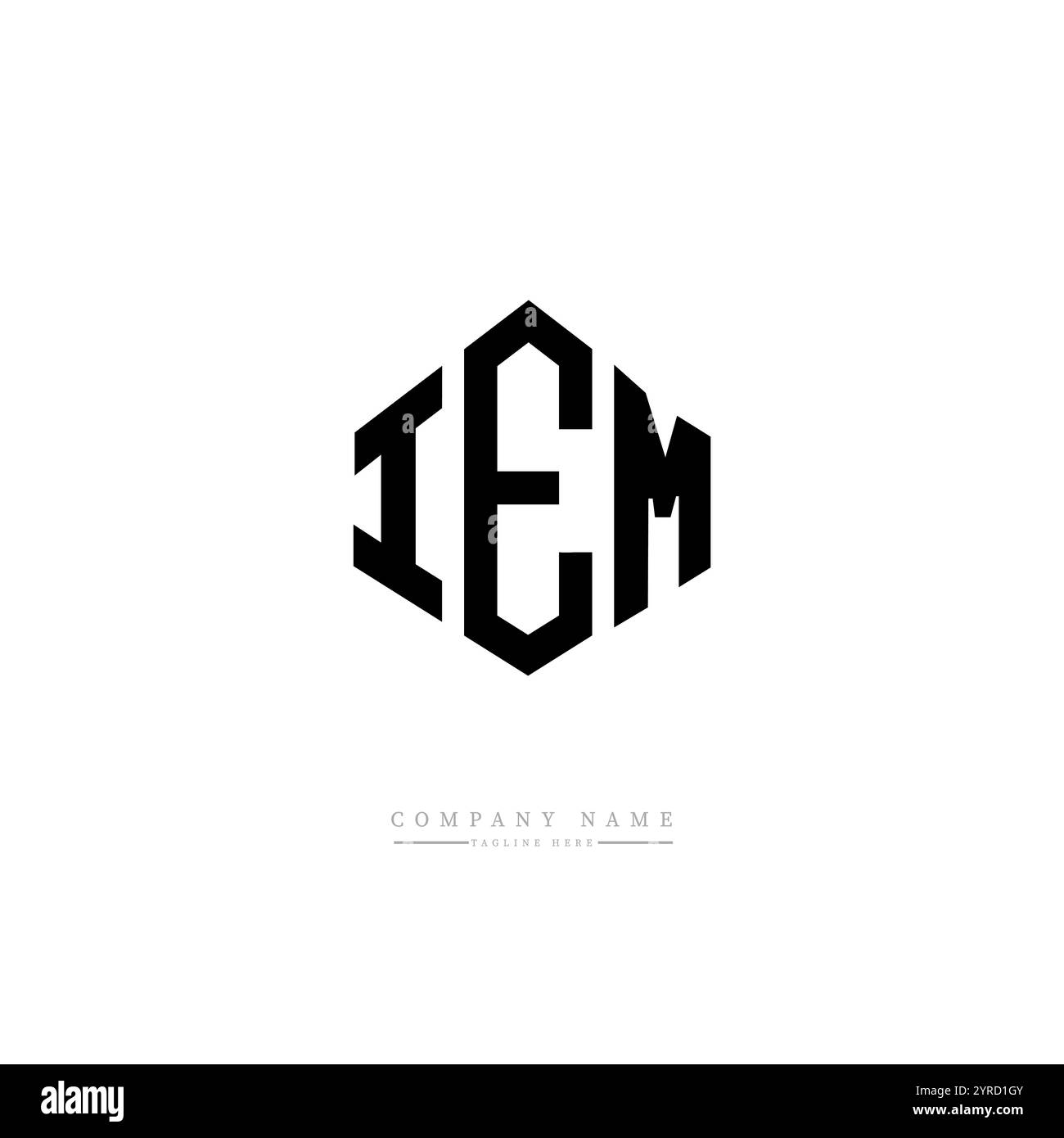 IEM letter logo design with polygon shape. IEM polygon and cube shape ...