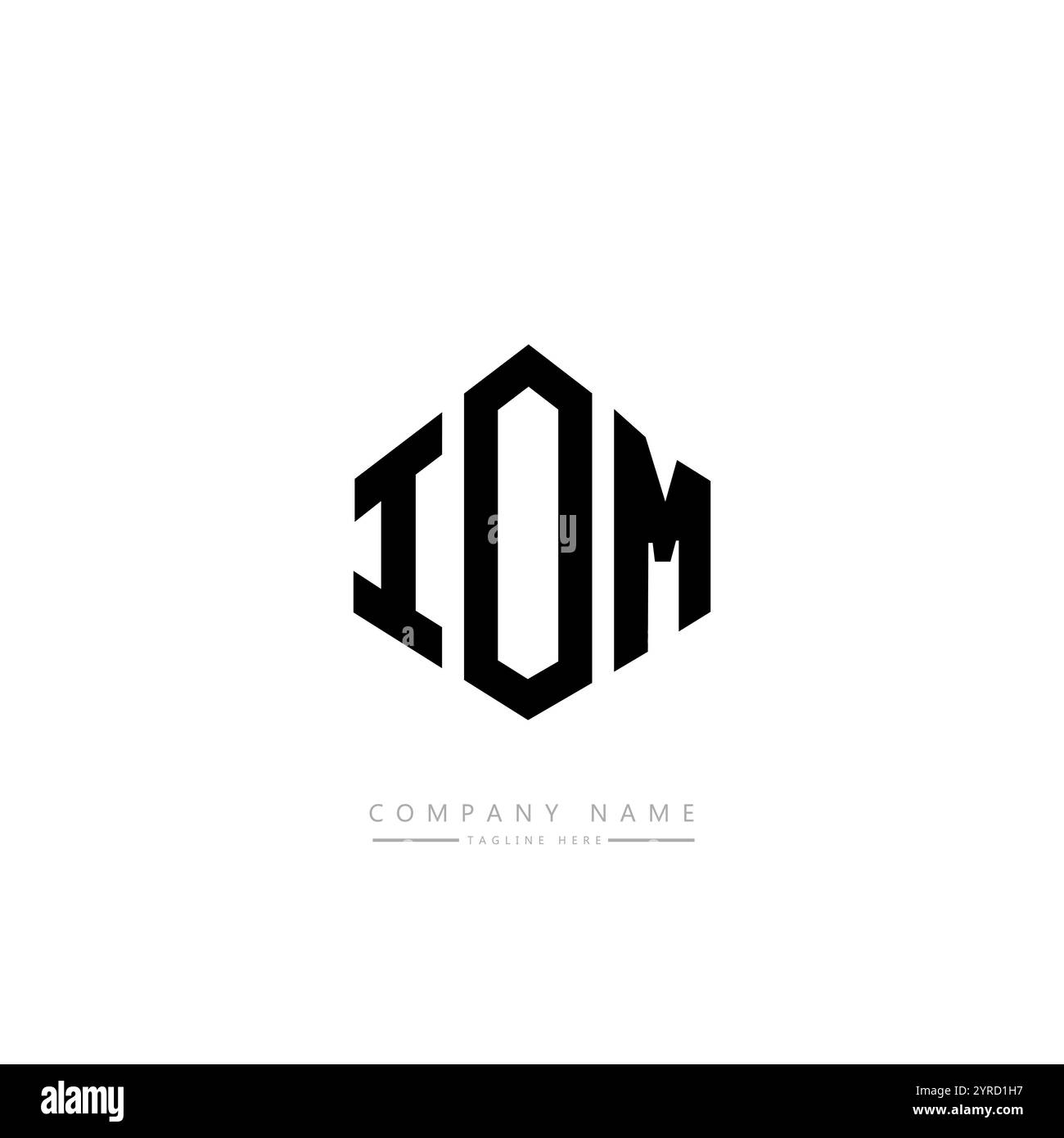 IOM letter logo design with polygon shape. IOM polygon and cube shape ...