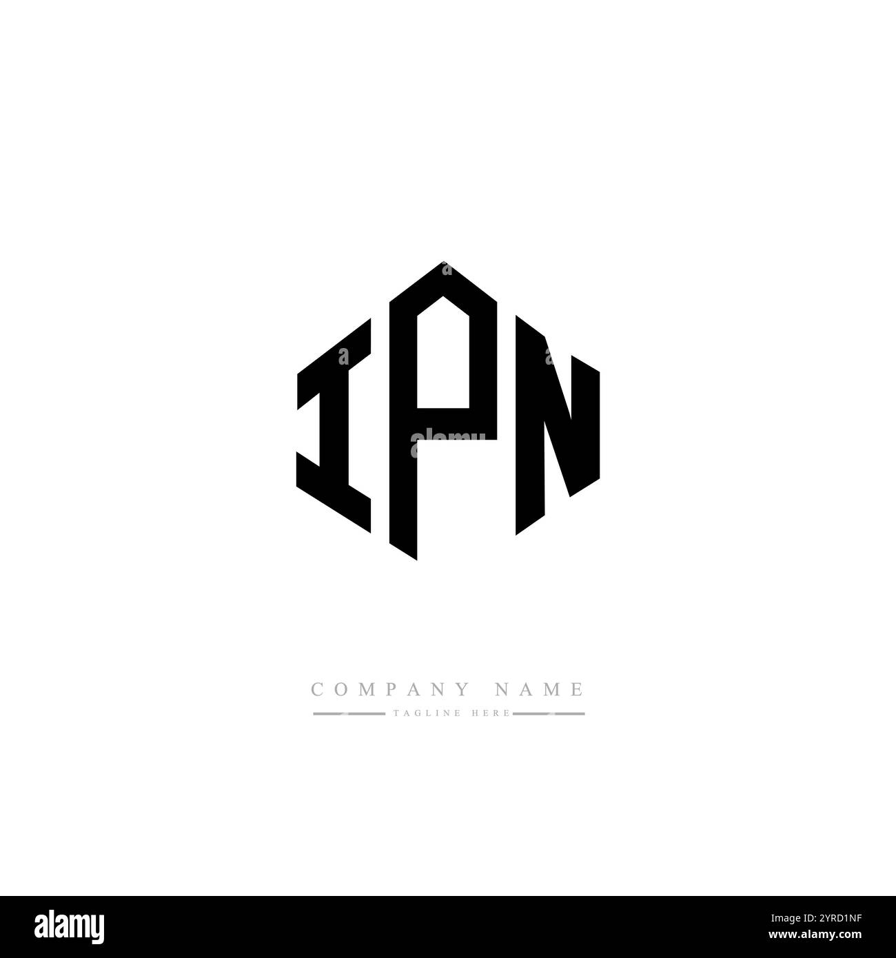 IPN letter logo design with polygon shape. IPN polygon and cube shape ...