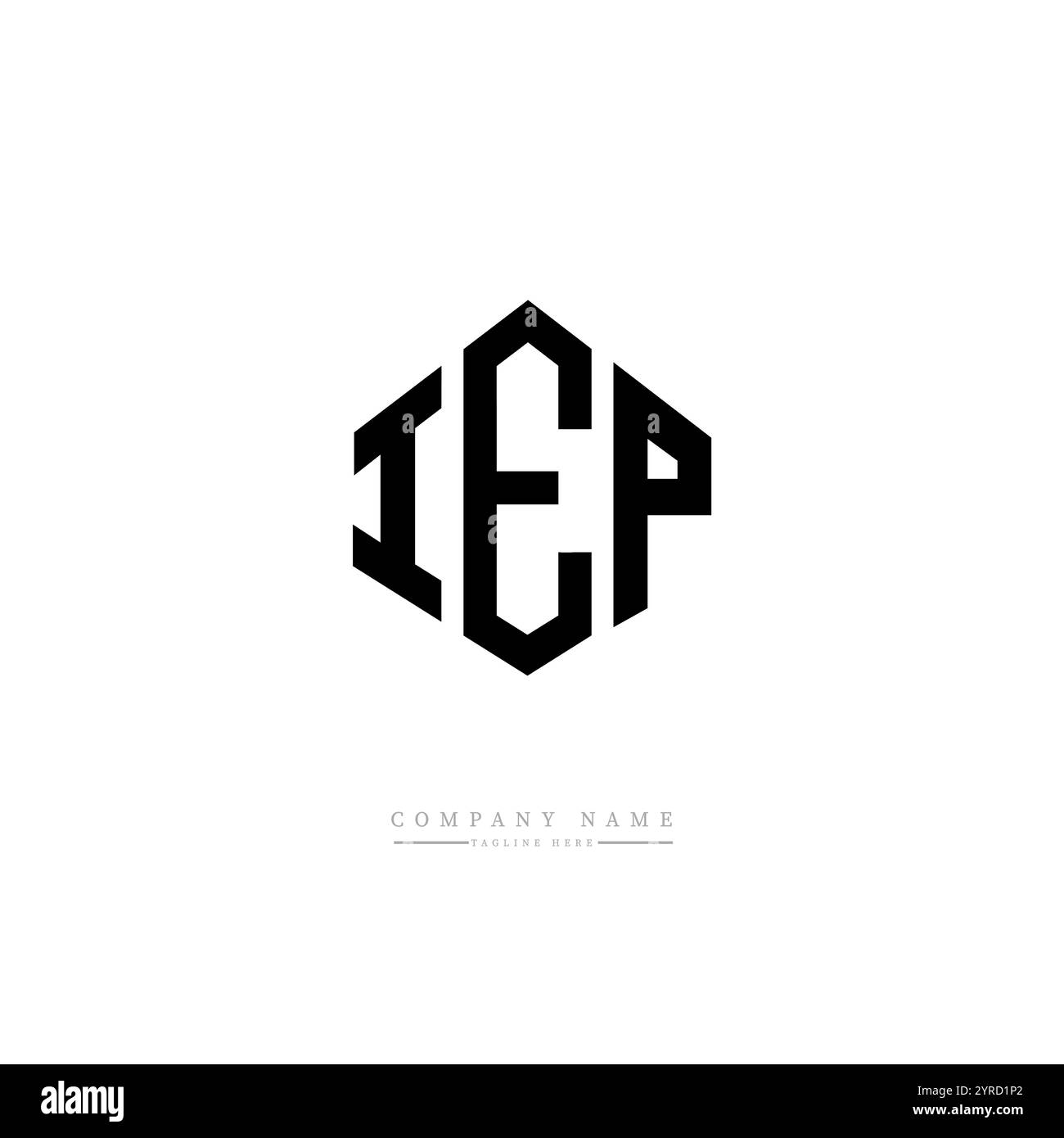 IEP letter logo design with polygon shape. IEP polygon and cube shape ...