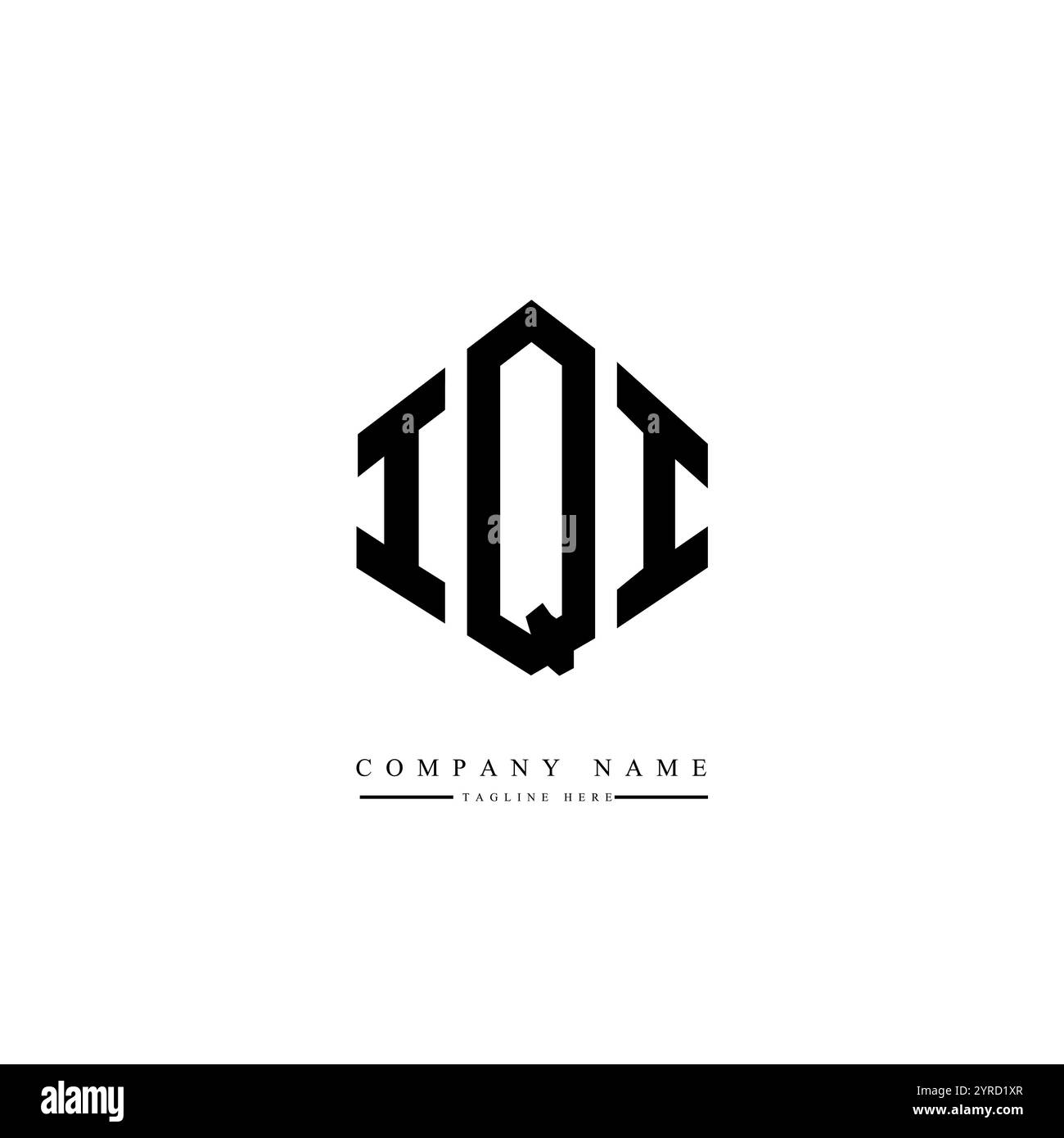 IQI letter logo design with polygon shape. IQI polygon and cube shape ...