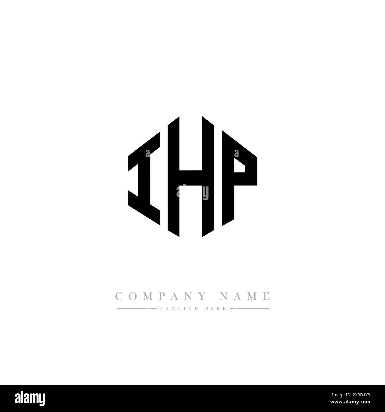 IHP letter logo design with polygon shape. IHP polygon and cube shape logo design. IHP hexagon ...