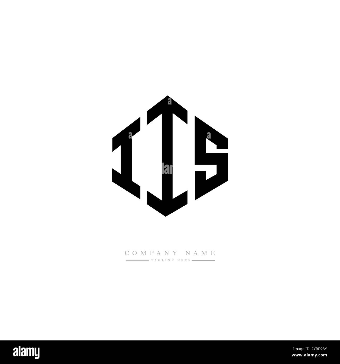 IIS letter logo design with polygon shape. IIS polygon and cube shape ...