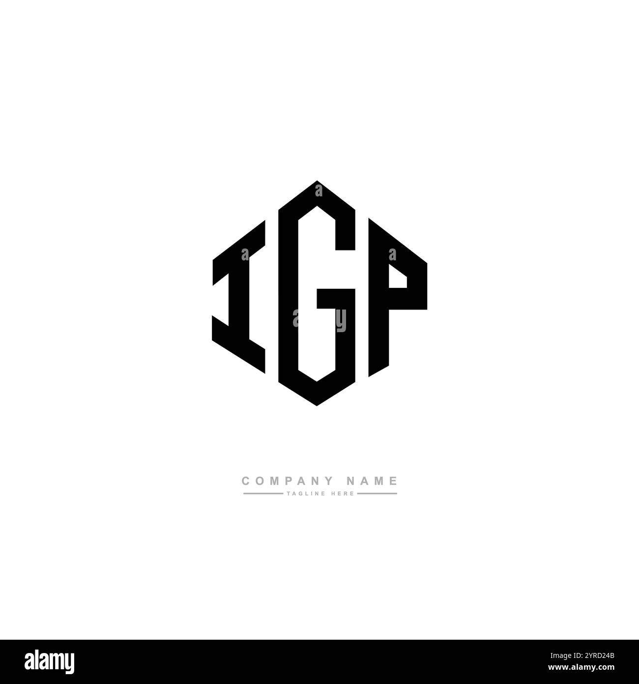 IGP letter logo design with polygon shape. IGP polygon and cube shape ...