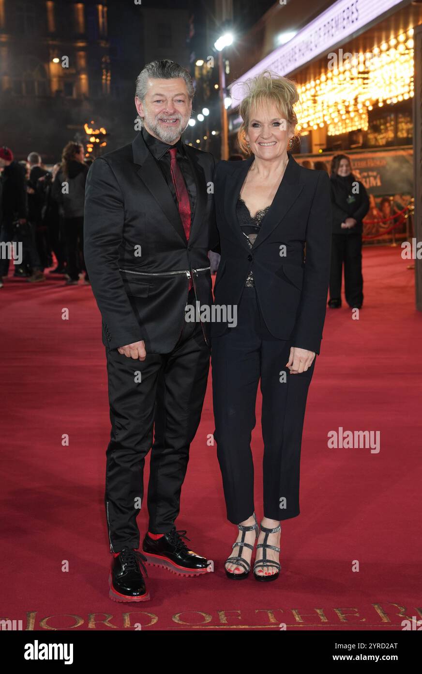 Andy Serkis and Lorraine Ashbourne arriving for the World premiere of ...