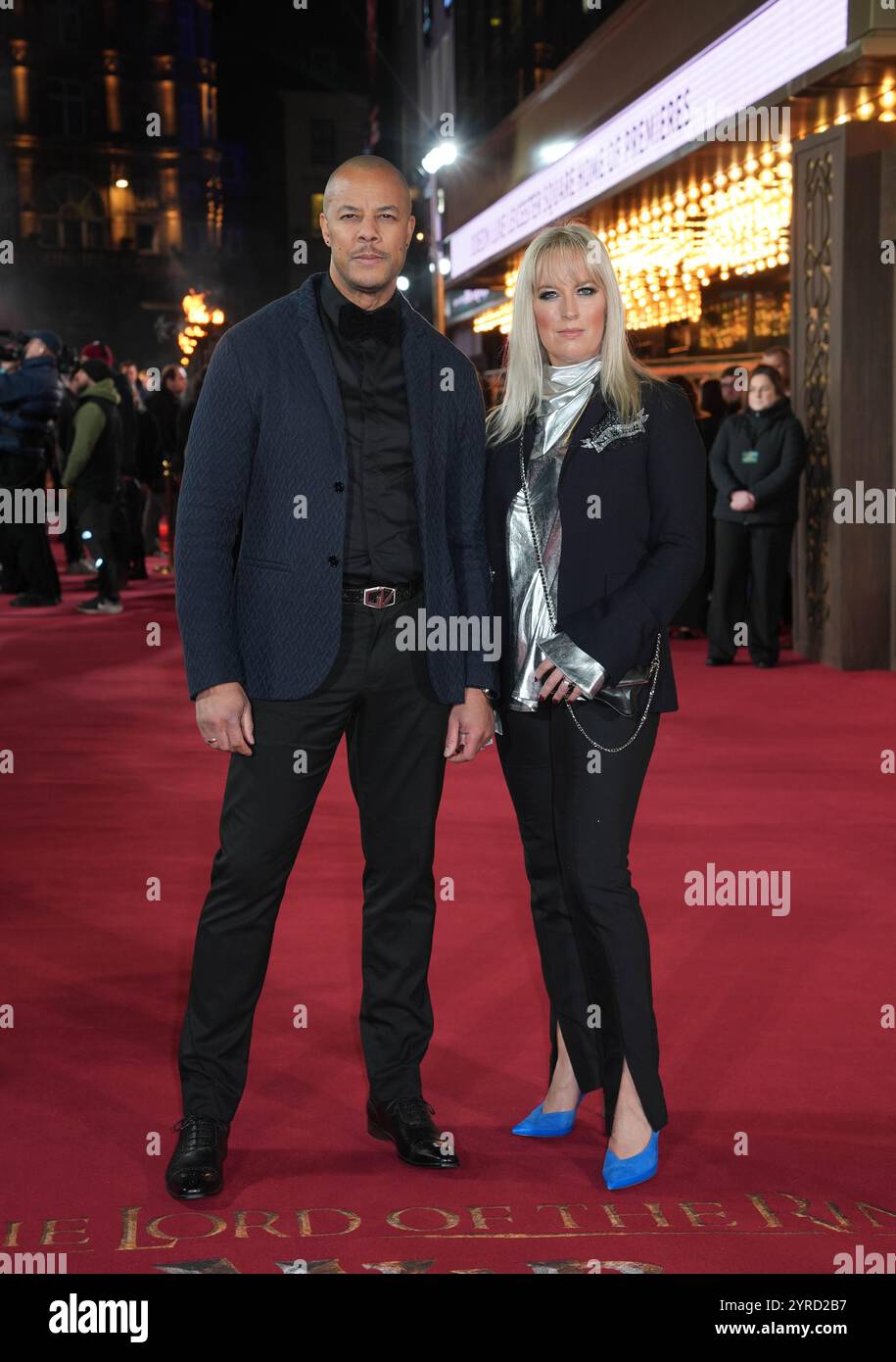 Michael Wildman and Ceri Ann Gregory arriving for the world premiere of The Lord of the Rings ...