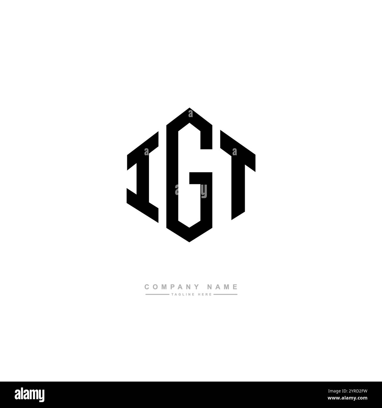 IGT letter logo design with polygon shape. IGT polygon and cube shape ...