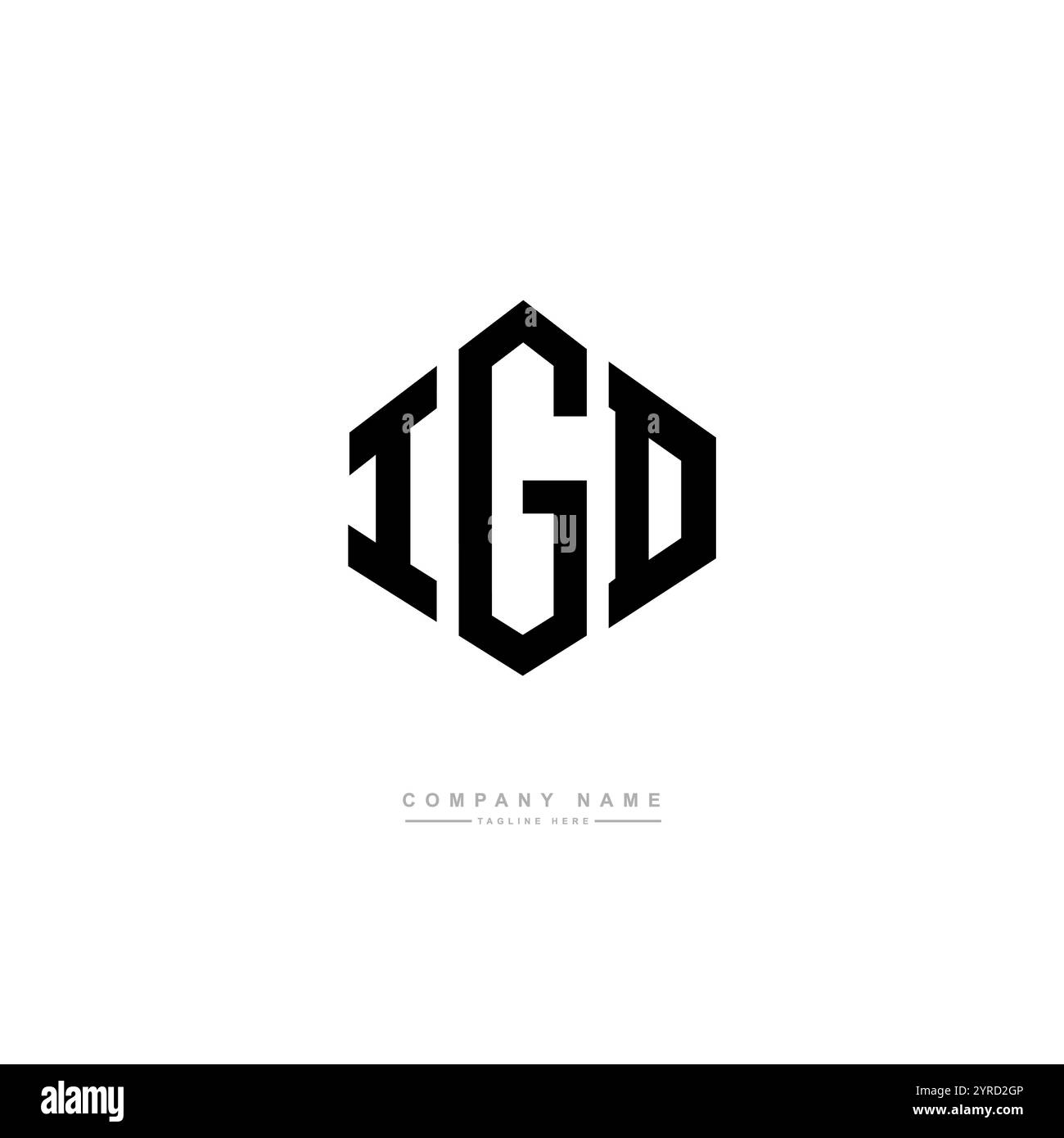 Igd Letter Logo Design With Polygon Shape Igd Polygon And Cube Shape