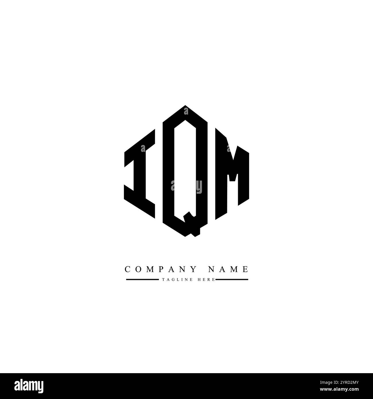 IQM letter logo design with polygon shape. IQM polygon and cube shape ...