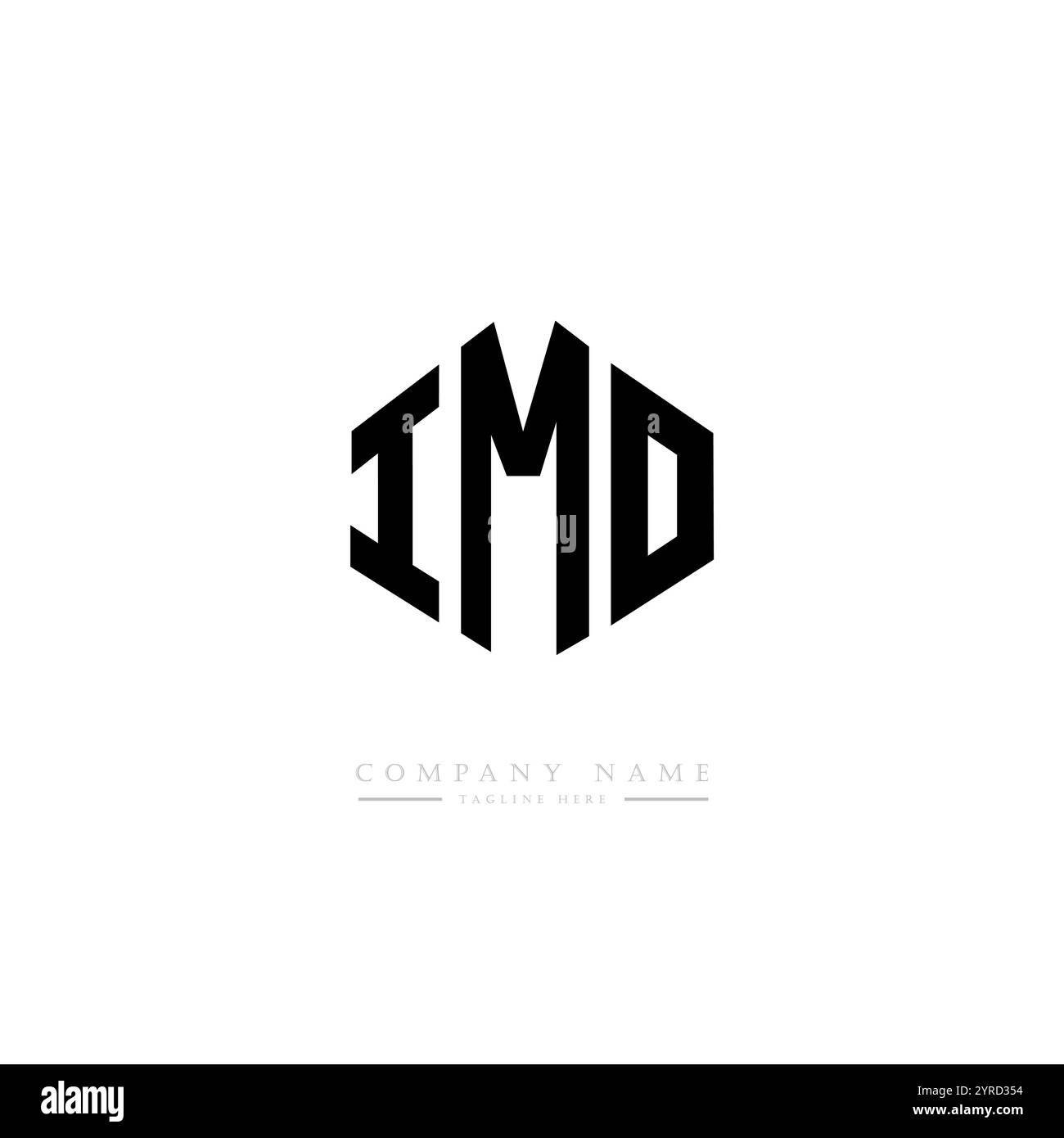 IMO letter logo design with polygon shape. IMO polygon and cube shape ...