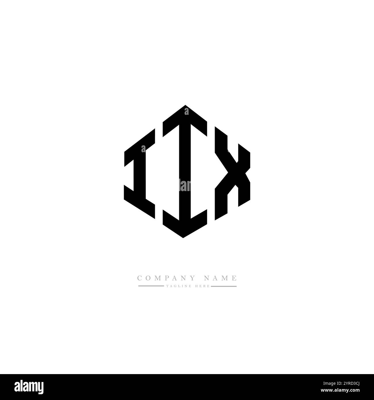 IIX letter logo design with polygon shape. IIX polygon and cube shape ...