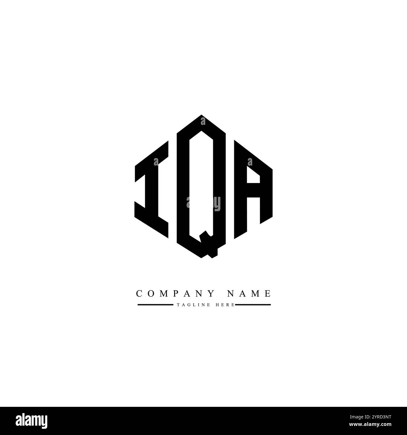 IQA letter logo design with polygon shape. IQA polygon and cube shape ...