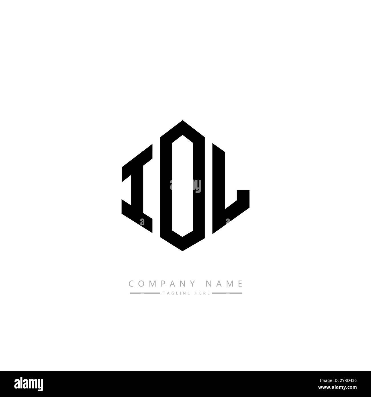 IOL letter logo design with polygon shape. IOL polygon and cube shape ...