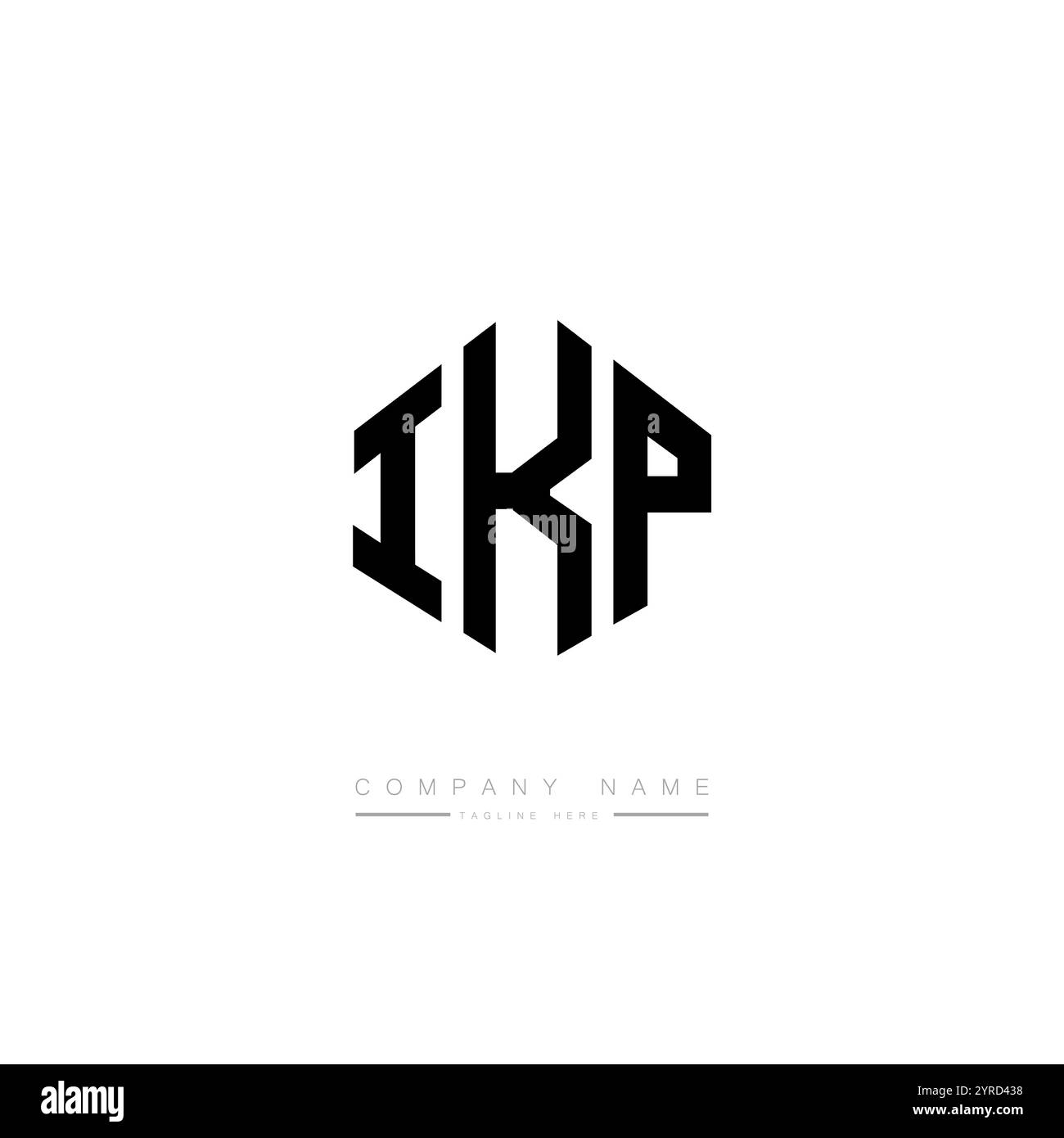 IKP letter logo design with polygon shape. IKP polygon and cube shape ...