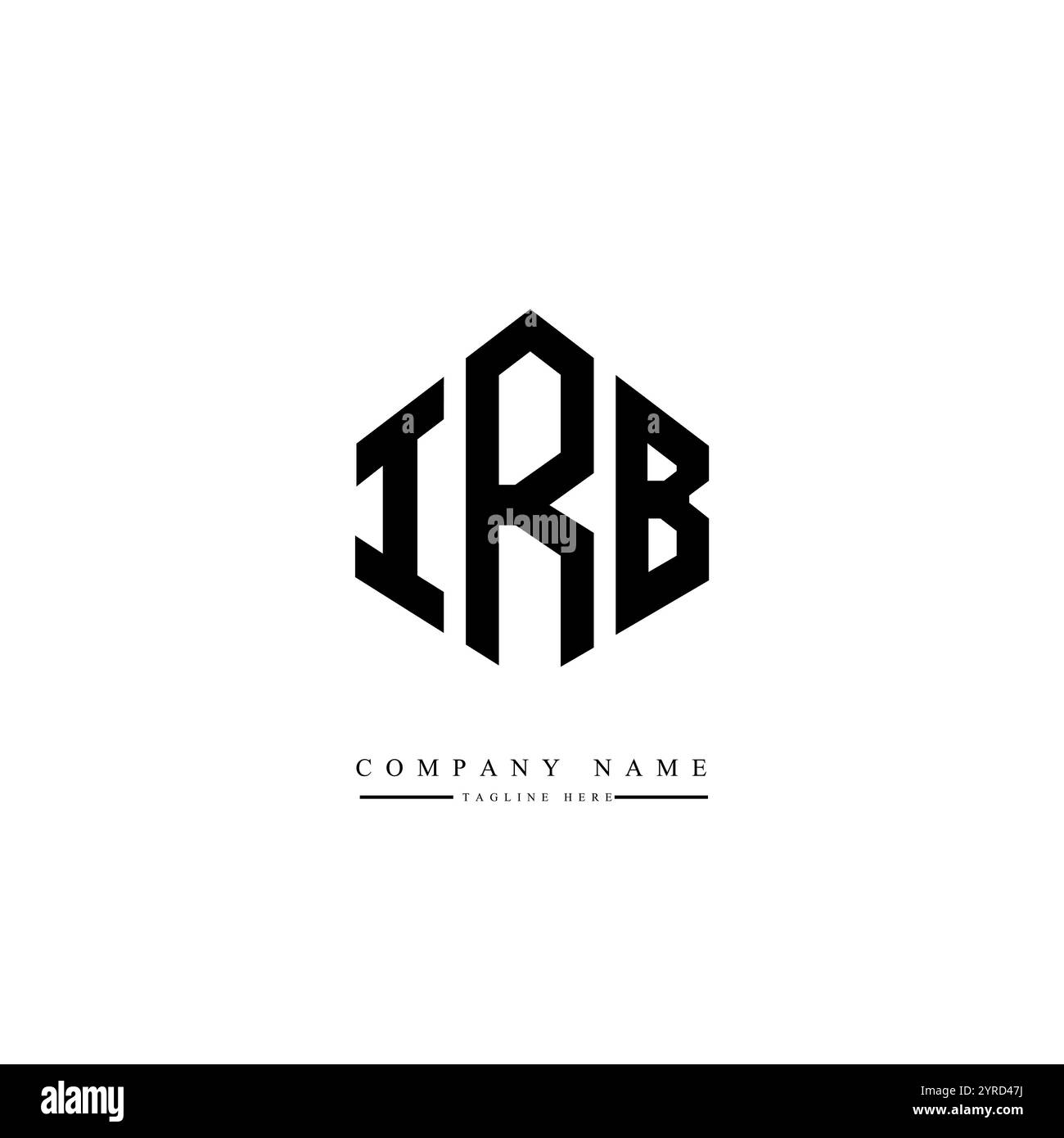 IRB letter logo design with polygon shape. IRB polygon and cube shape ...
