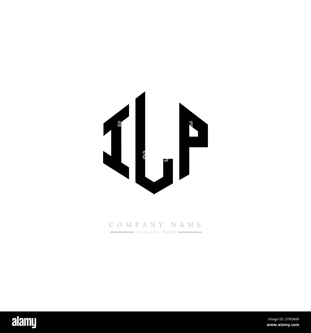 ILP letter logo design with polygon shape. ILP polygon and cube shape ...