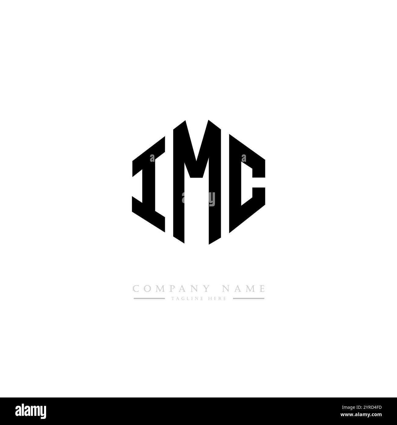 IMC letter logo design with polygon shape. IMC polygon and cube shape ...